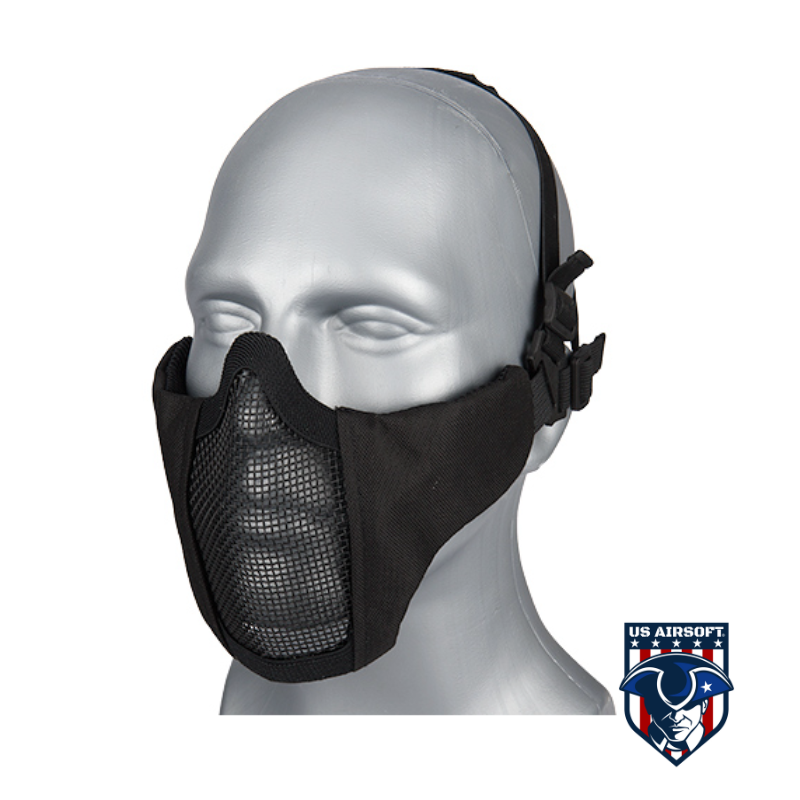 G-FORCE STEEL MESH NYLON LOWER FACE MASK (BLACK) - US Airsoft, Inc.