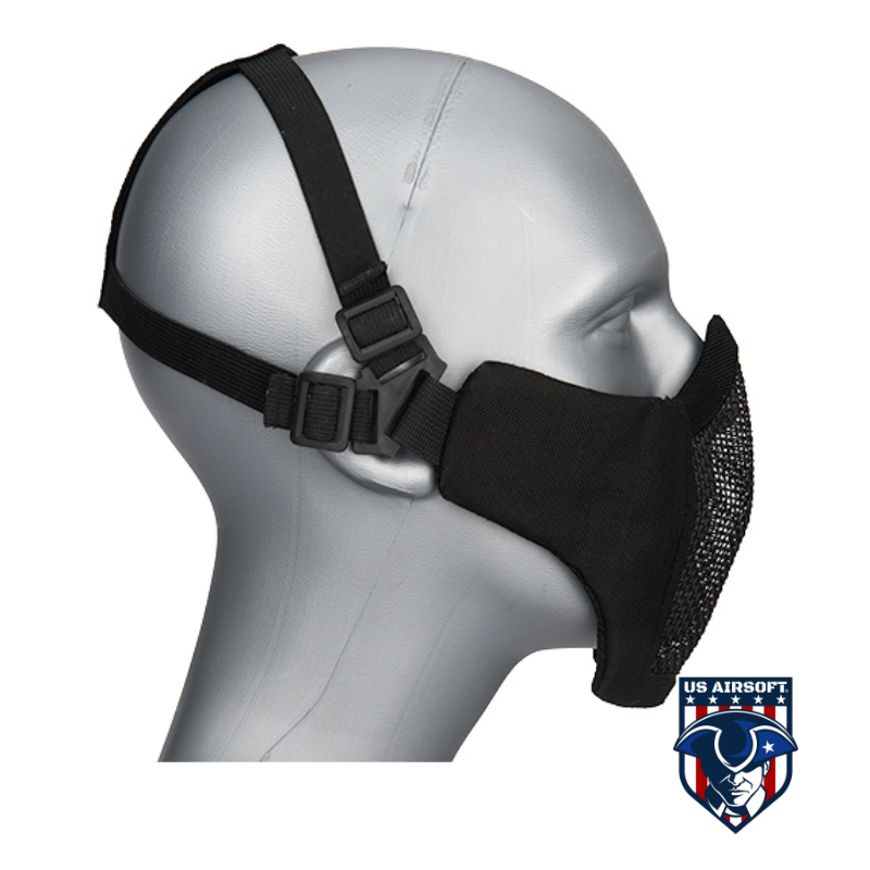 G-FORCE STEEL MESH NYLON LOWER FACE MASK (BLACK) - US Airsoft, Inc.