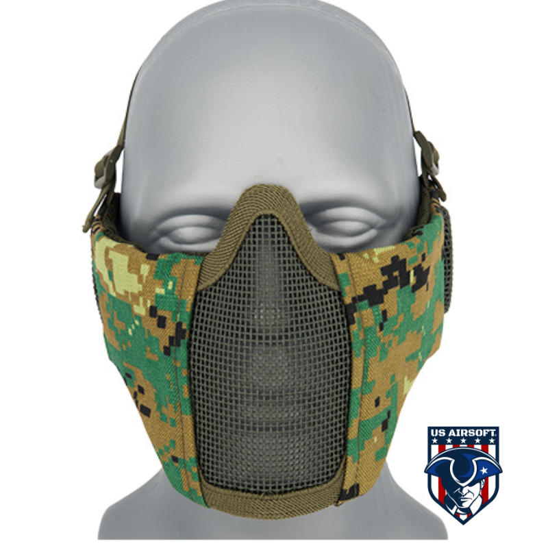 AC-643WD TACTICAL ELITE FACE AND EAR PROTECTIVE MASK (WOODLAND DIGI ...