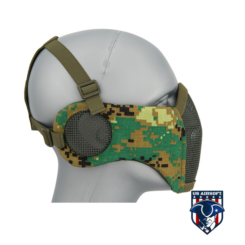 AC-643WD TACTICAL ELITE FACE AND EAR PROTECTIVE MASK (WOODLAND DIGI ...