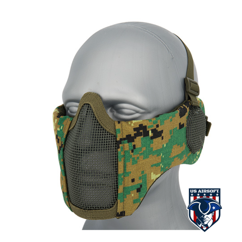 AC-643WD TACTICAL ELITE FACE AND EAR PROTECTIVE MASK (WOODLAND DIGI ...