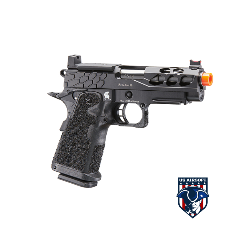 Lancer Tactical Stryk Hi-Capa 4.3 Gas Blowback Airsoft Pistol w/ Red ...