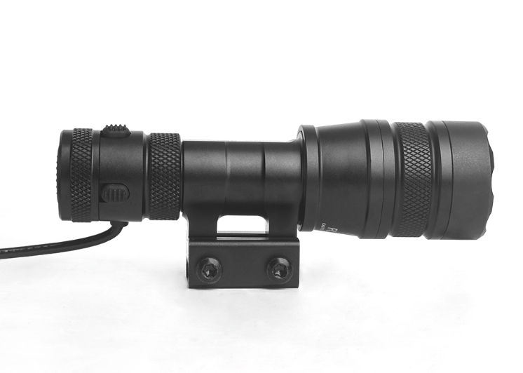 Tactical Micro Flashlight with pressure pad (1000lm) Black - US Airsoft ...