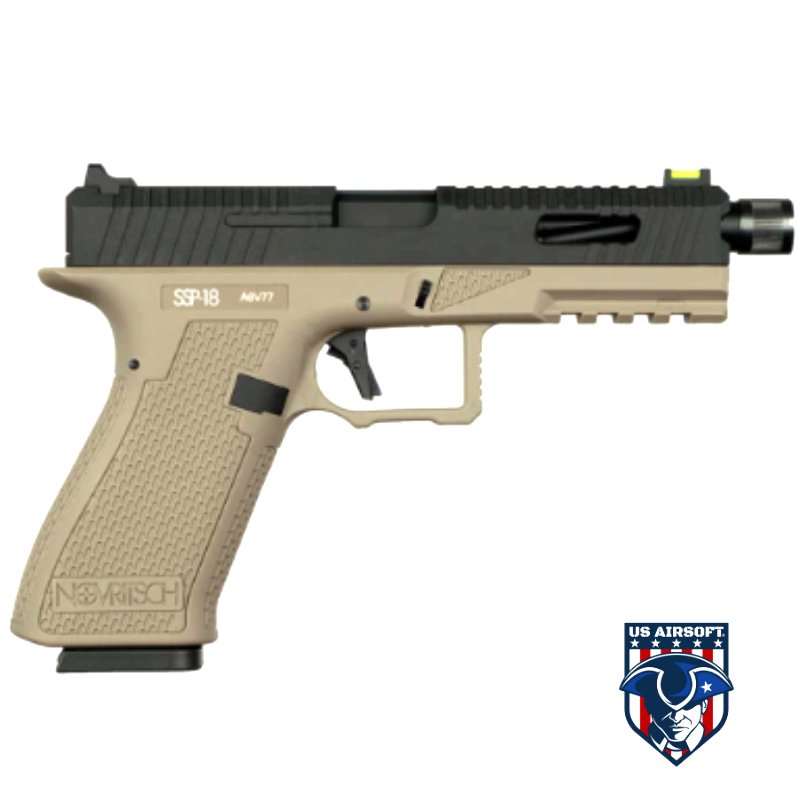 Novritsch SSP-18 Gas Blowback Pistol (TAN) - US Airsoft, Inc.