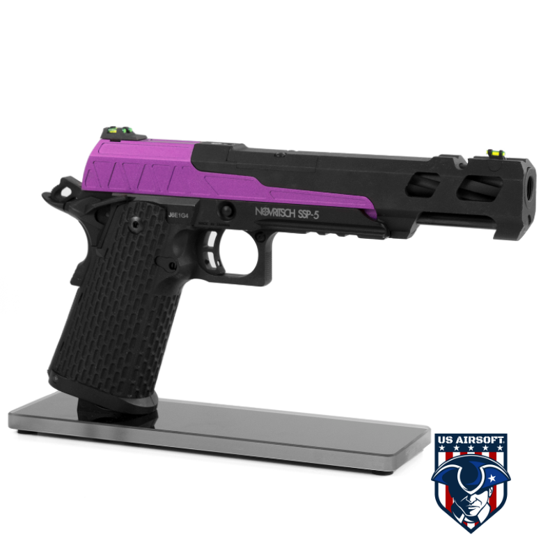 Novritsch SSP5 Custom CNC Rear Slide 6" V1 (Purple) - US Airsoft, Inc.