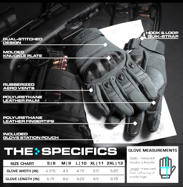 Glove Station - The Combat Hard Knuckle Gloves - All Colors - US ...