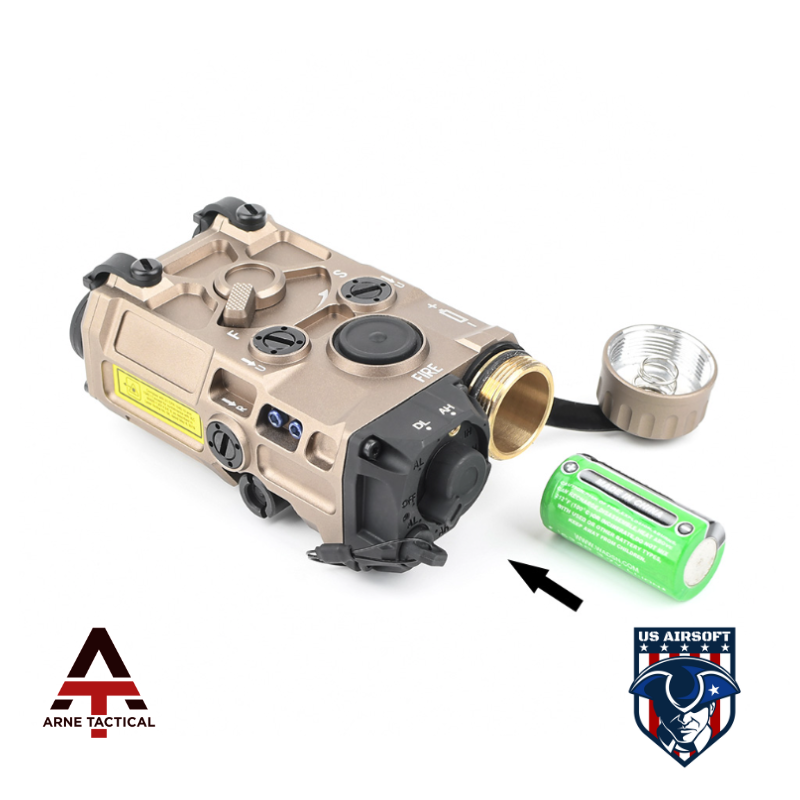 Arne Tactical OGL Green Laser PEQ Box (Dark Earth) - US Airsoft, Inc.