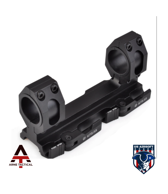 Arne Tactical LPVO Style Airsoft Scope Mount (Black) - US Airsoft, Inc.