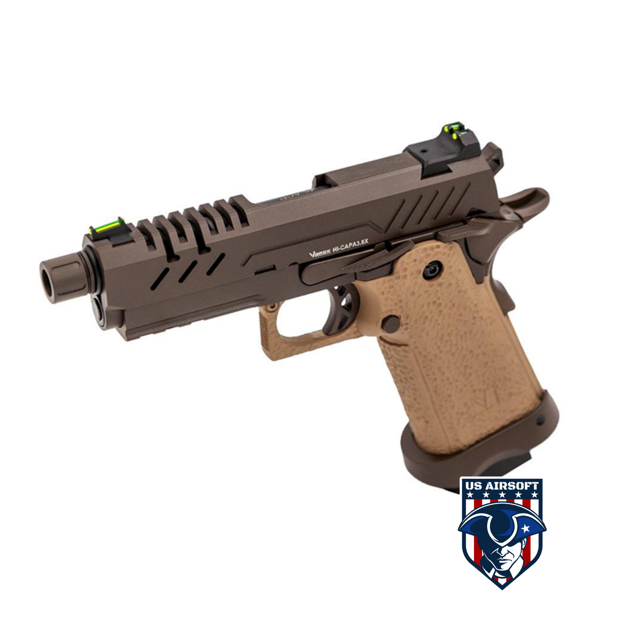 Vorsk Airsoft 3.8 Hi Capa Pro - Tan & Bronze - US Airsoft, Inc.