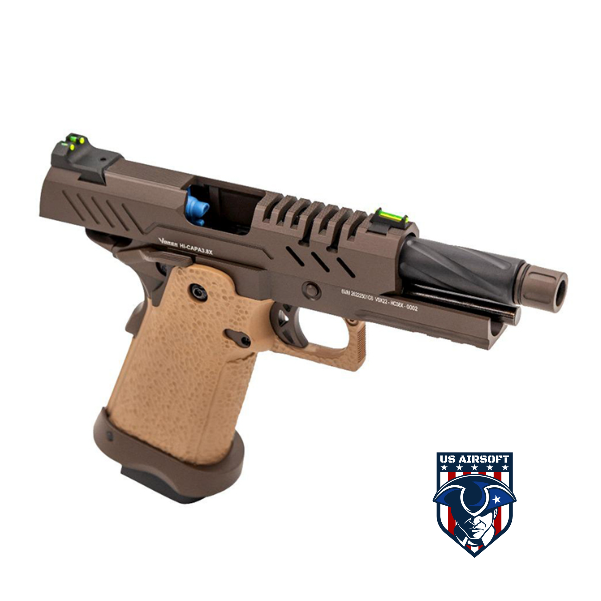 Vorsk Airsoft 3.8 Hi Capa Pro - Tan & Bronze - US Airsoft, Inc.