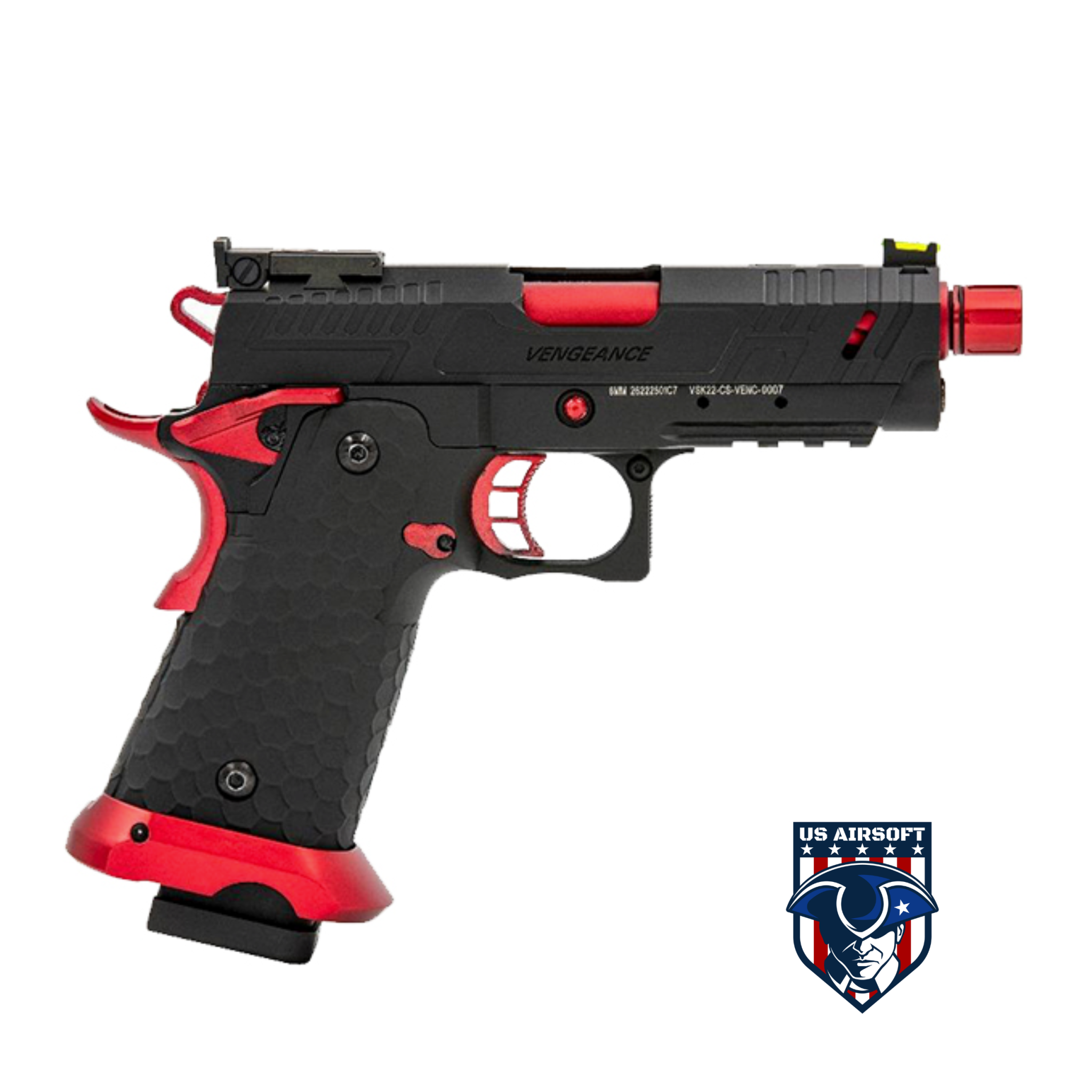 Vorsk Airsoft CS Compact Vengeance 3.8 Hi Capa - Red Match - US Airsoft ...