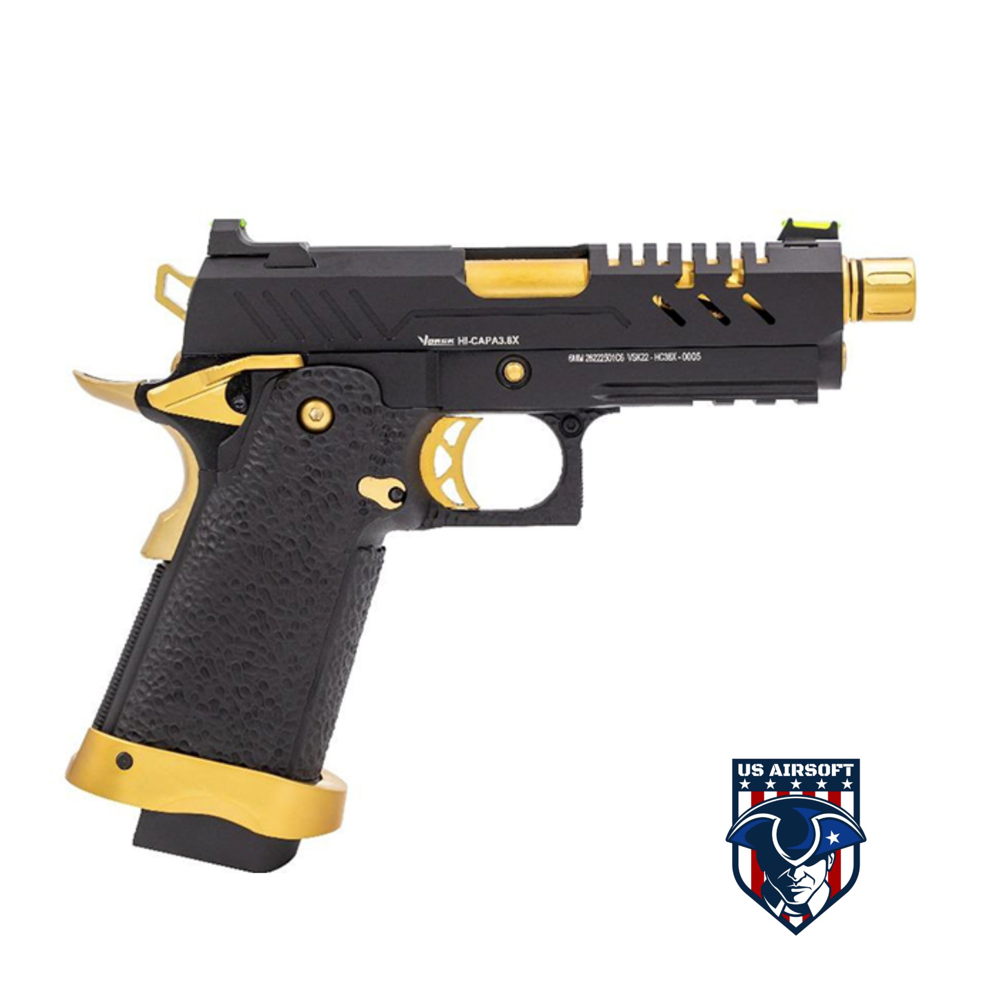 Vorsk Airsoft 3.8 Hi Capa Pro - Gold Match - US Airsoft, Inc.
