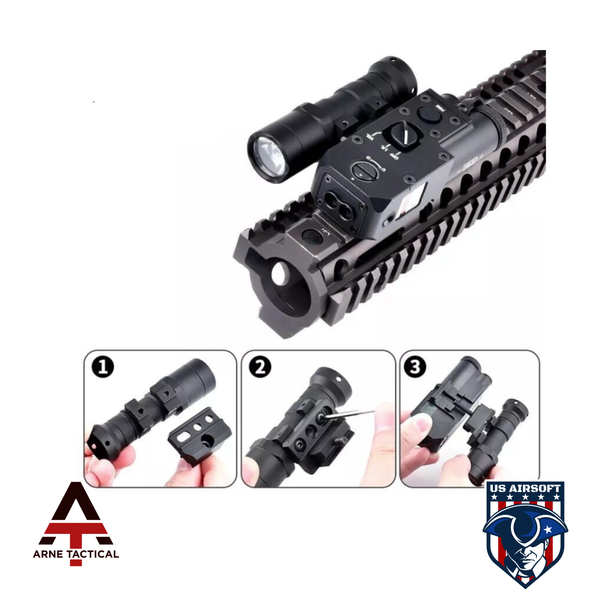 Arne Tactical Close Quarters Battle Laser (Green&IR Laser) Black - US ...