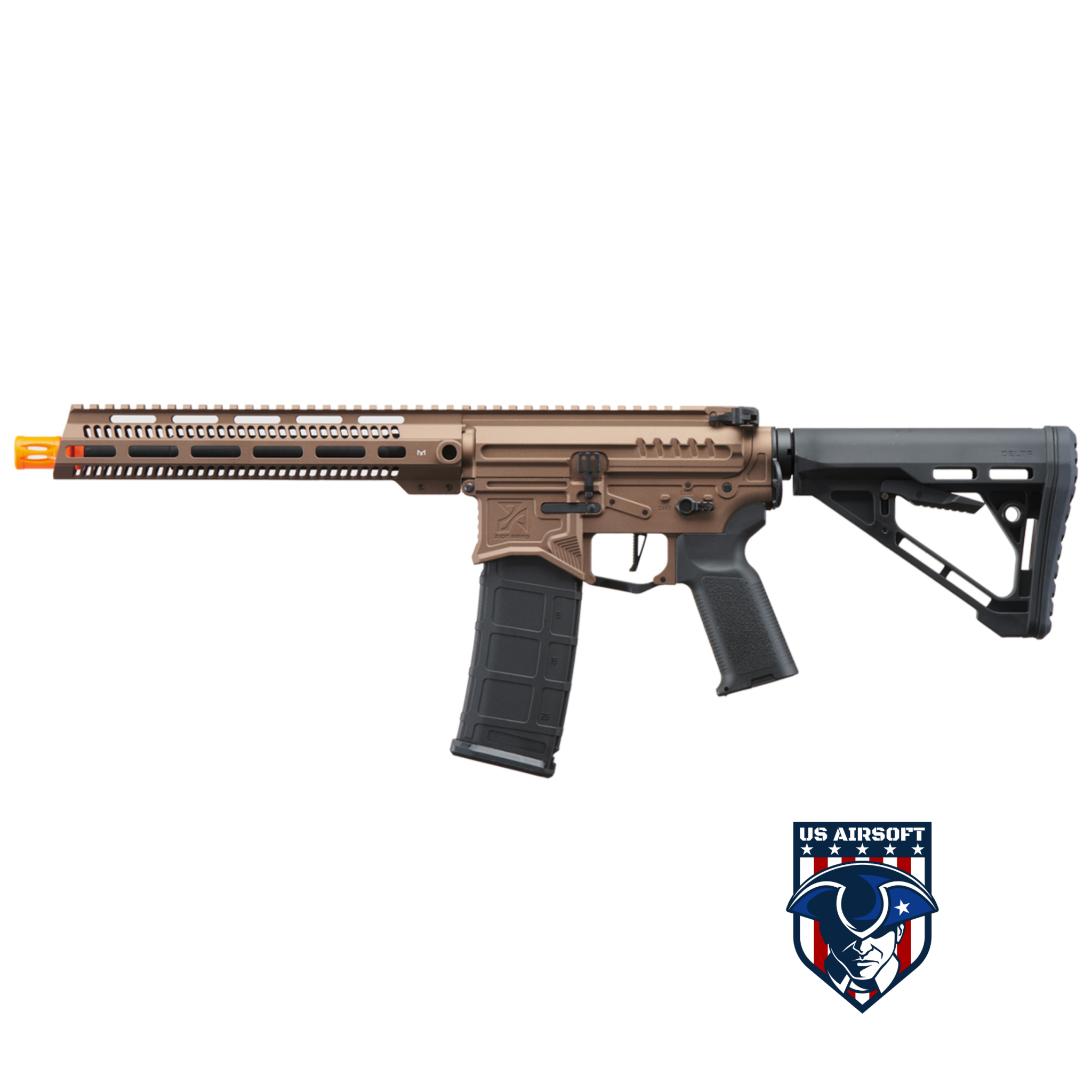 Zion Arms R15 Mod 1 Long Rail Airsoft Rifle with Delta Stock (Color ...