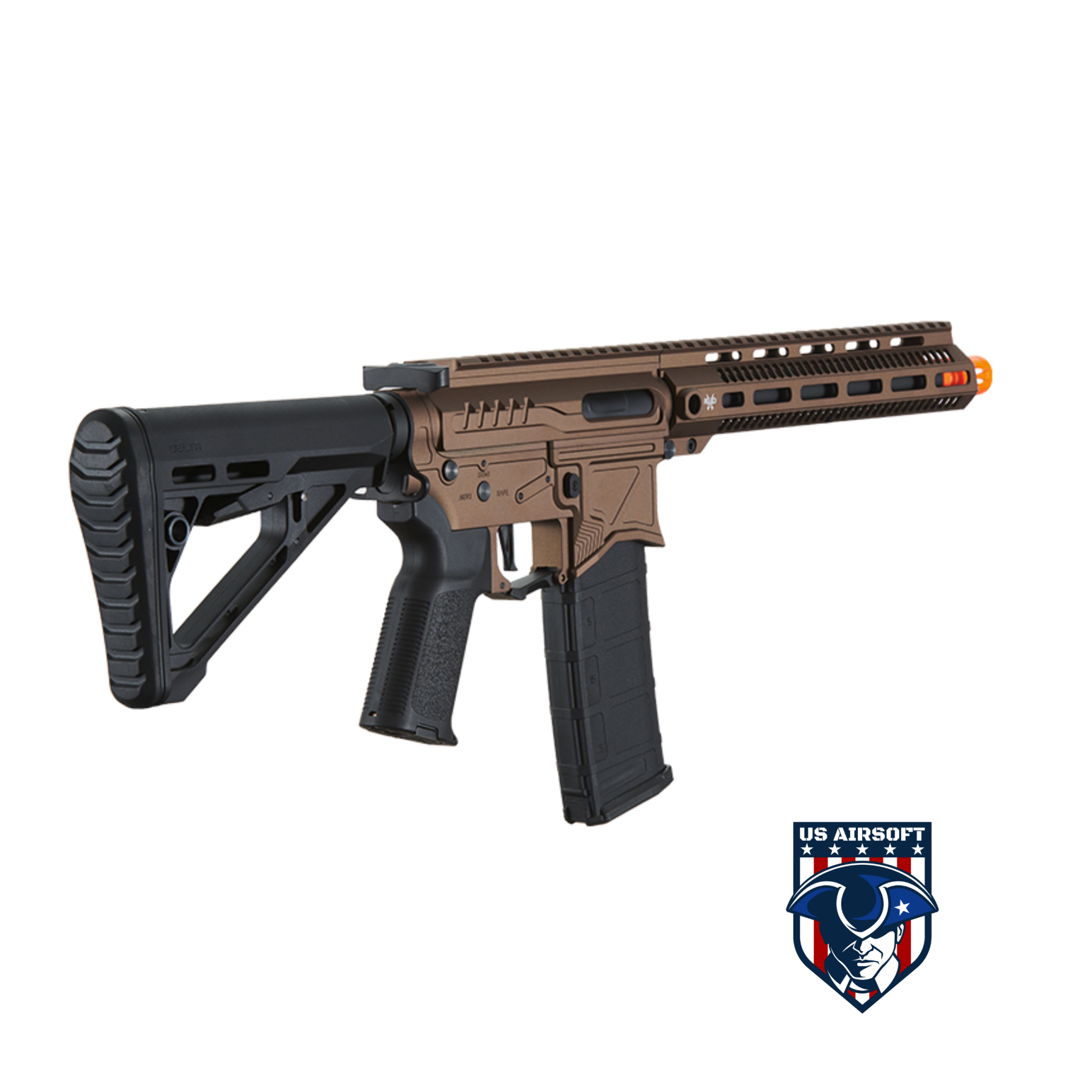 Zion Arms R15 Mod 1 Long Rail Airsoft Rifle with Delta Stock (Color ...