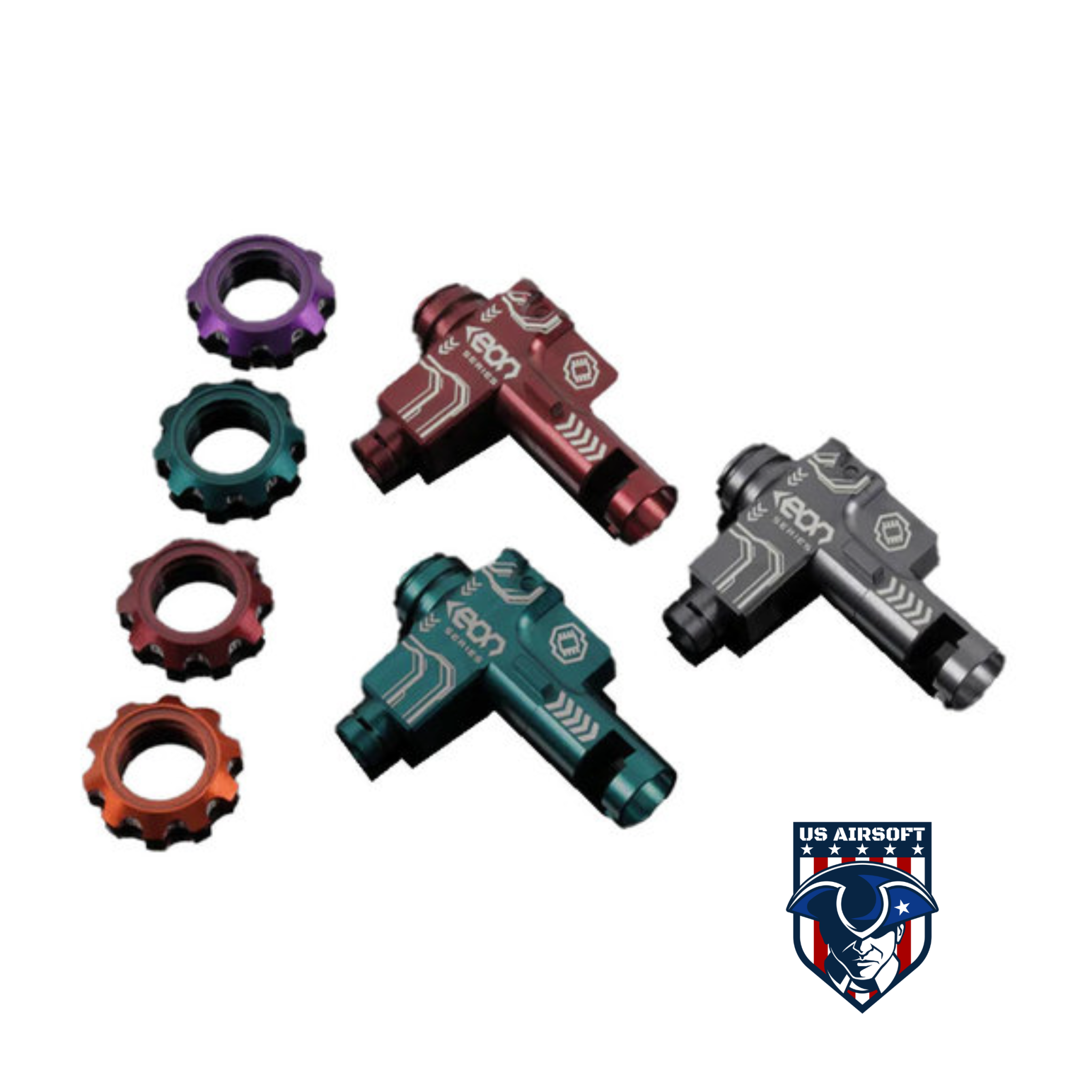 Gate EON CNC Rotary TDC Hop-Up Chamber (Titanium/Red) - US Airsoft, Inc.