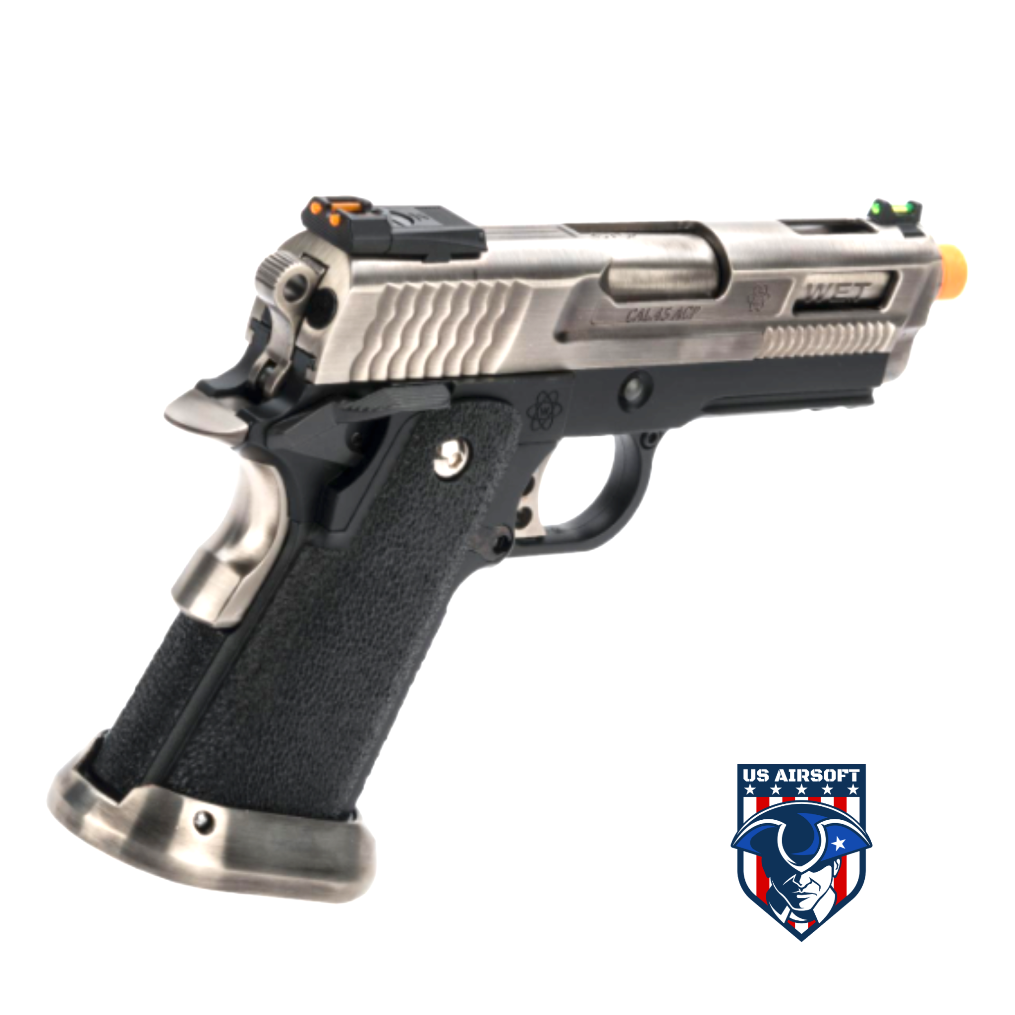 WE-Tech Hi-Capa 3.8 Brontosaurus Gas Blowback Pistol (Color: Silver ...