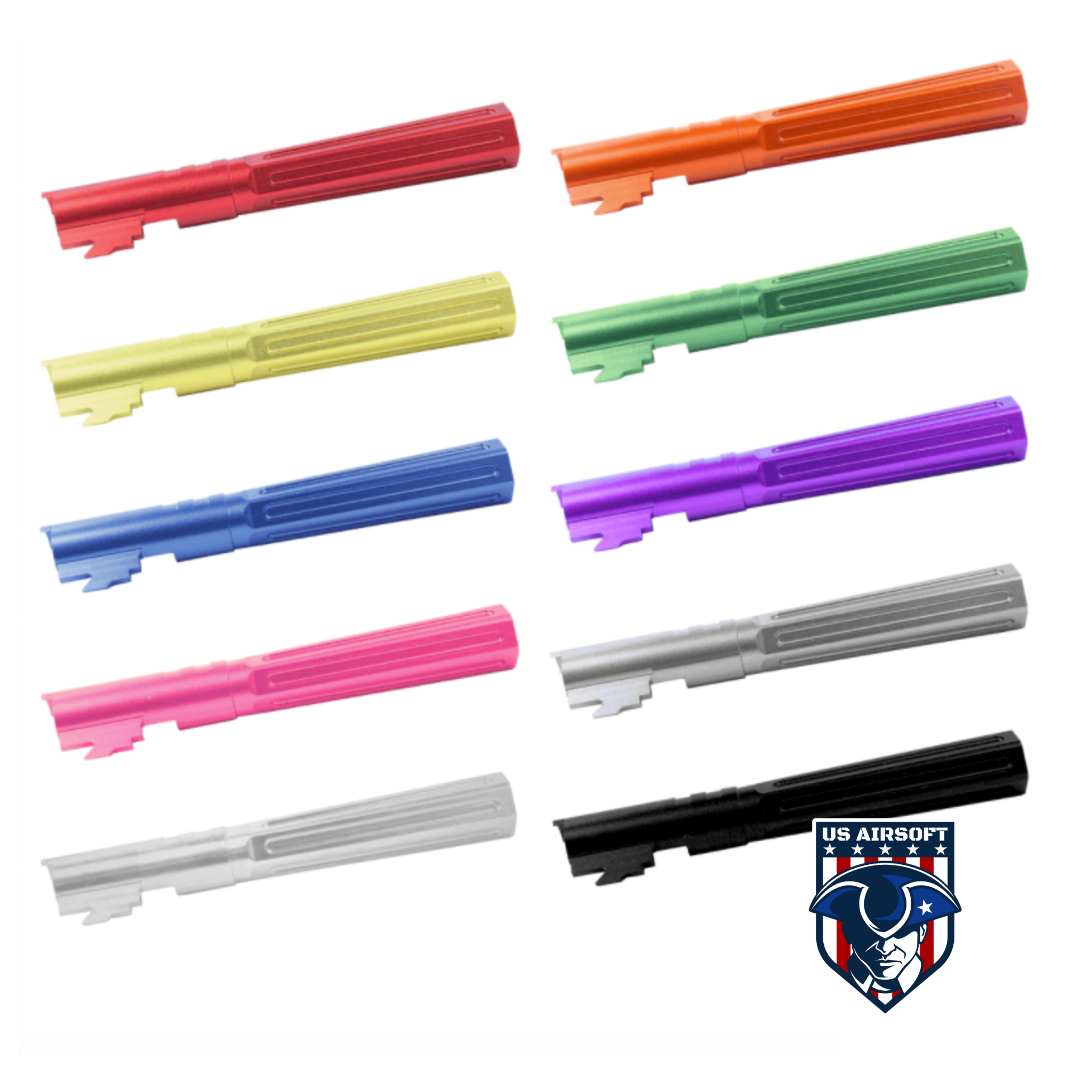 LA Capa Customs 5.1 Aluminum “HEXCUT” Outer Barrel for Hi Capa (Black ...