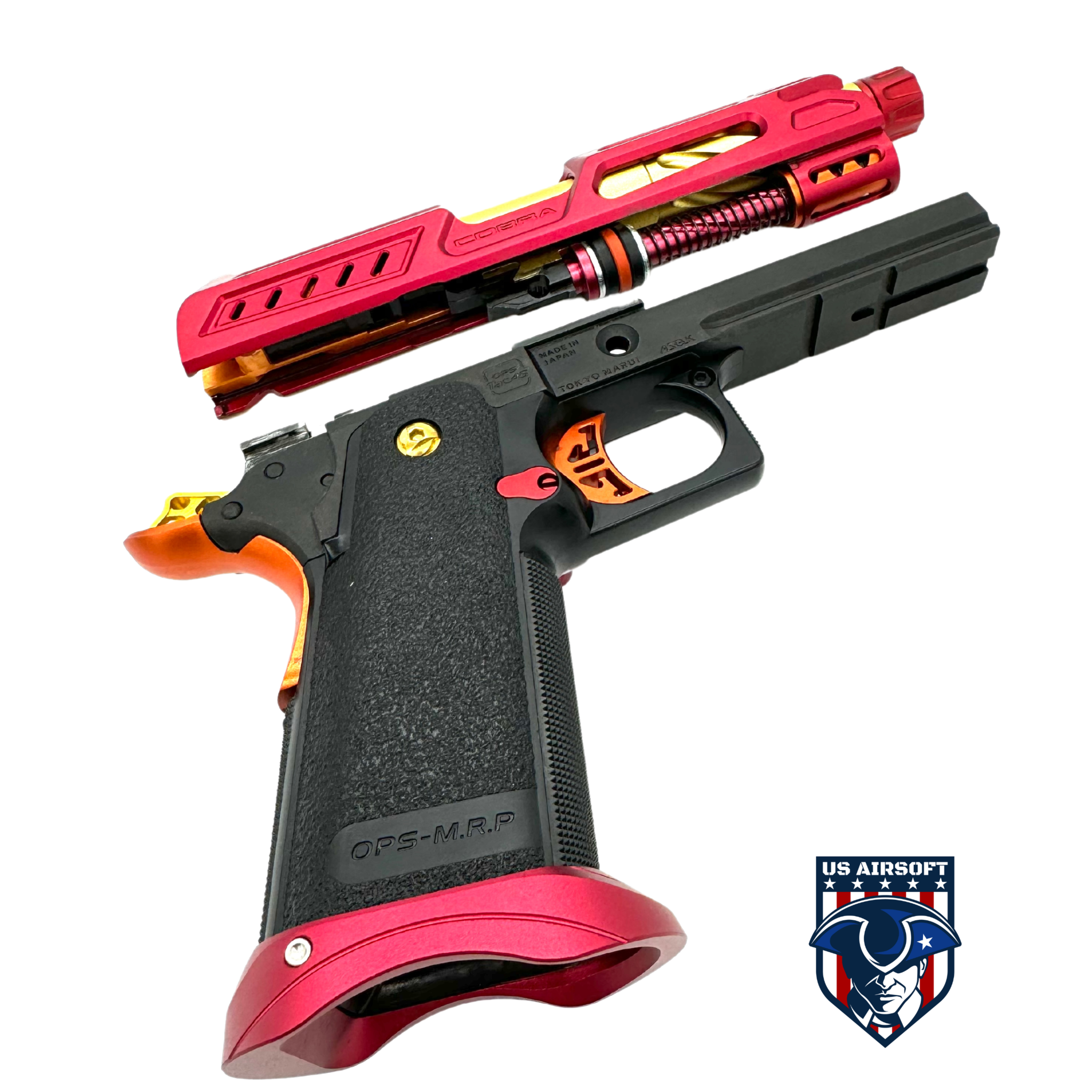 US Airsoft | Red & Orange COBRA 4.3 Hi-Capa Custom Build - US Airsoft, Inc.