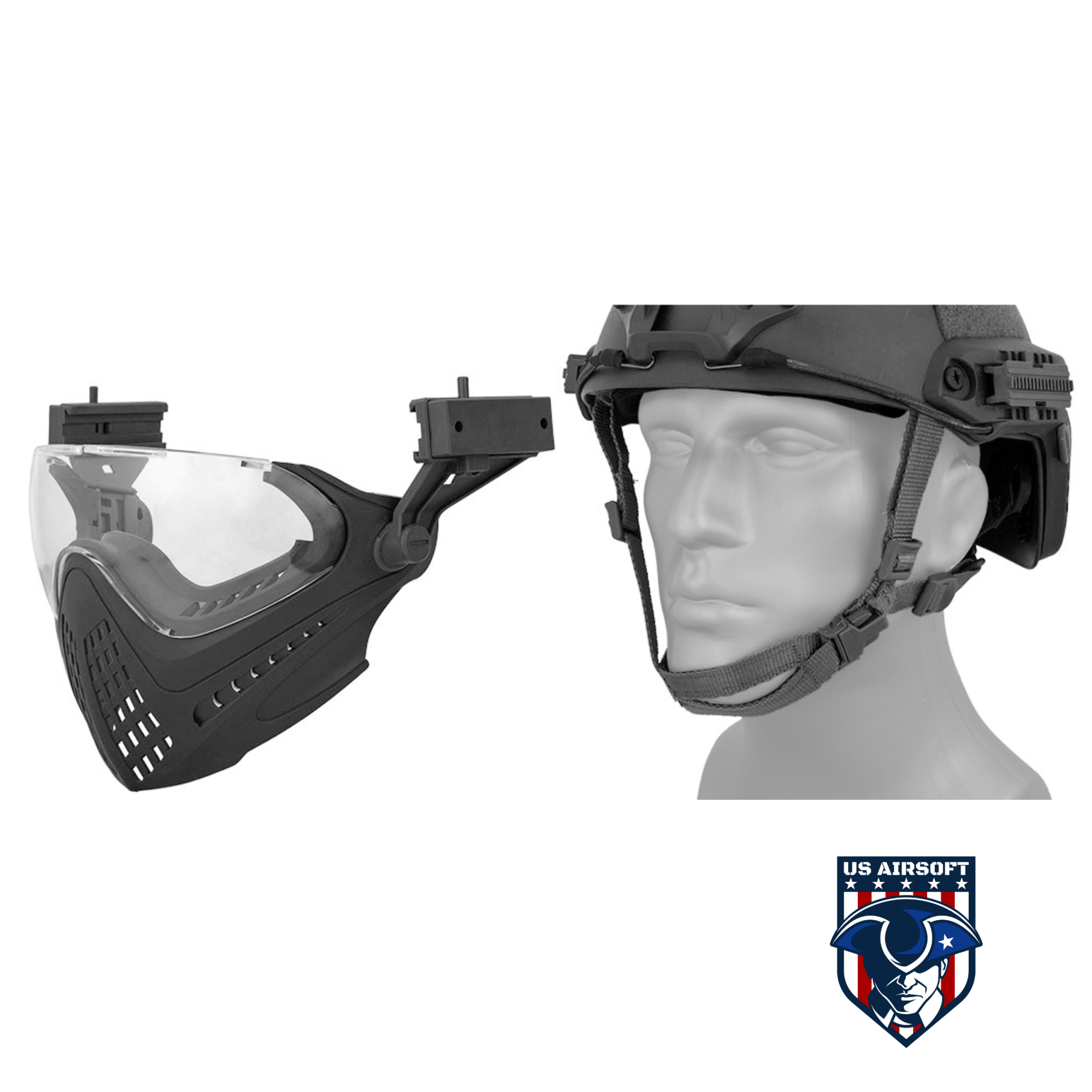 G-FORCE TACTICAL PILOTEER BUMP HELMET MASK W/ ADAPTER (TYP) - US ...
