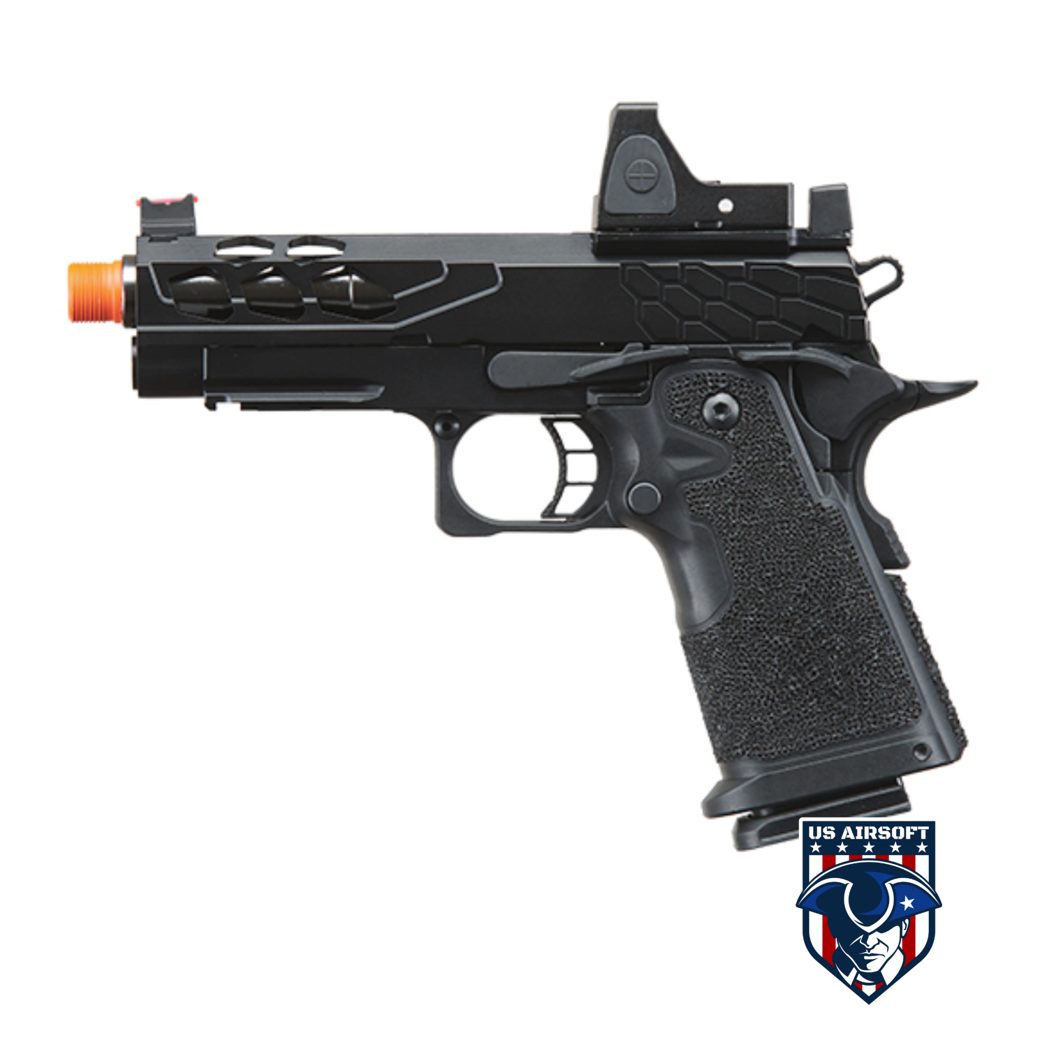 Lancer Tactical Stryk Hi-Capa 4.3 Gas Blowback Airsoft Pistol w/ Reflex ...