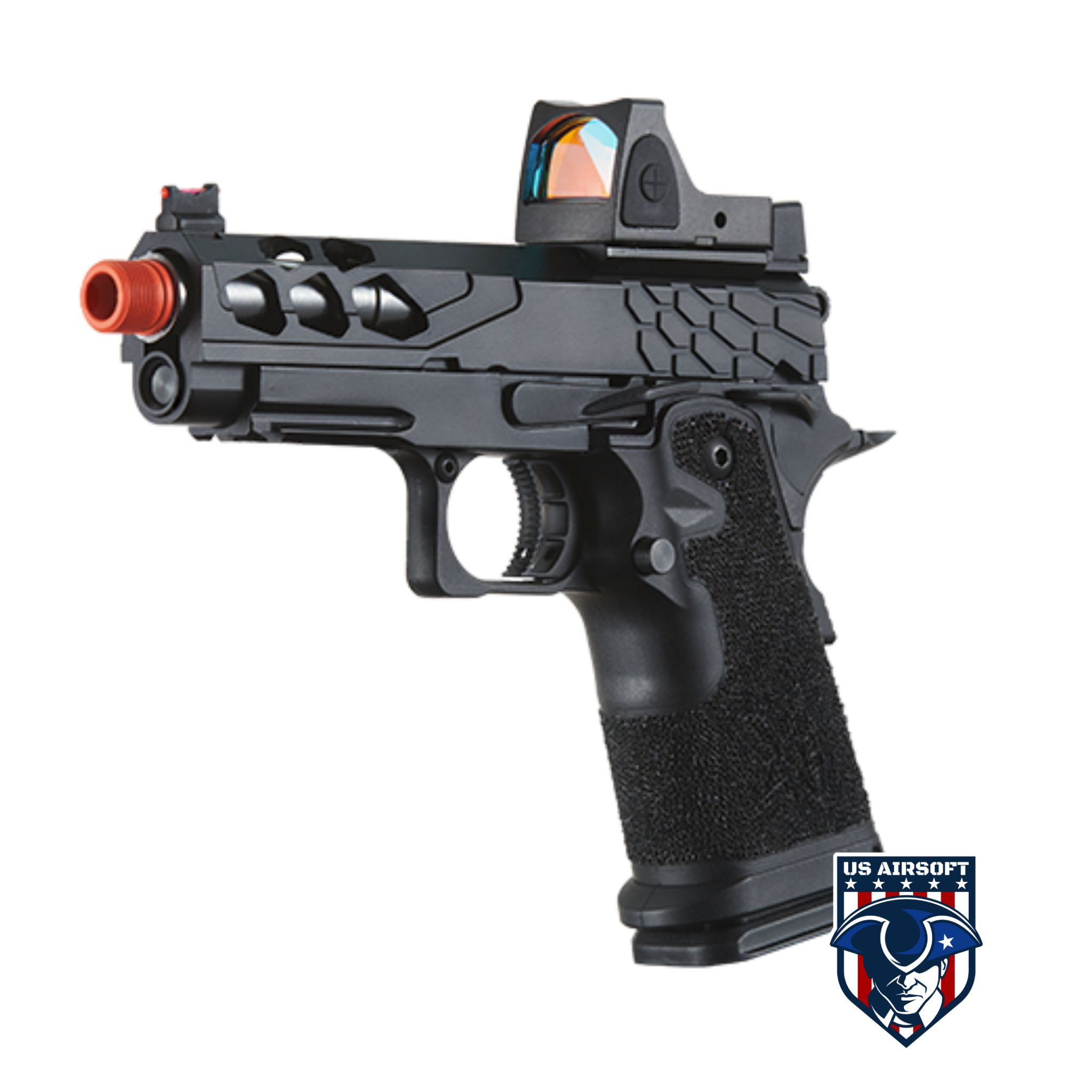 Lancer Tactical Stryk Hi-Capa 4.3 Gas Blowback Airsoft Pistol w/ Reflex ...