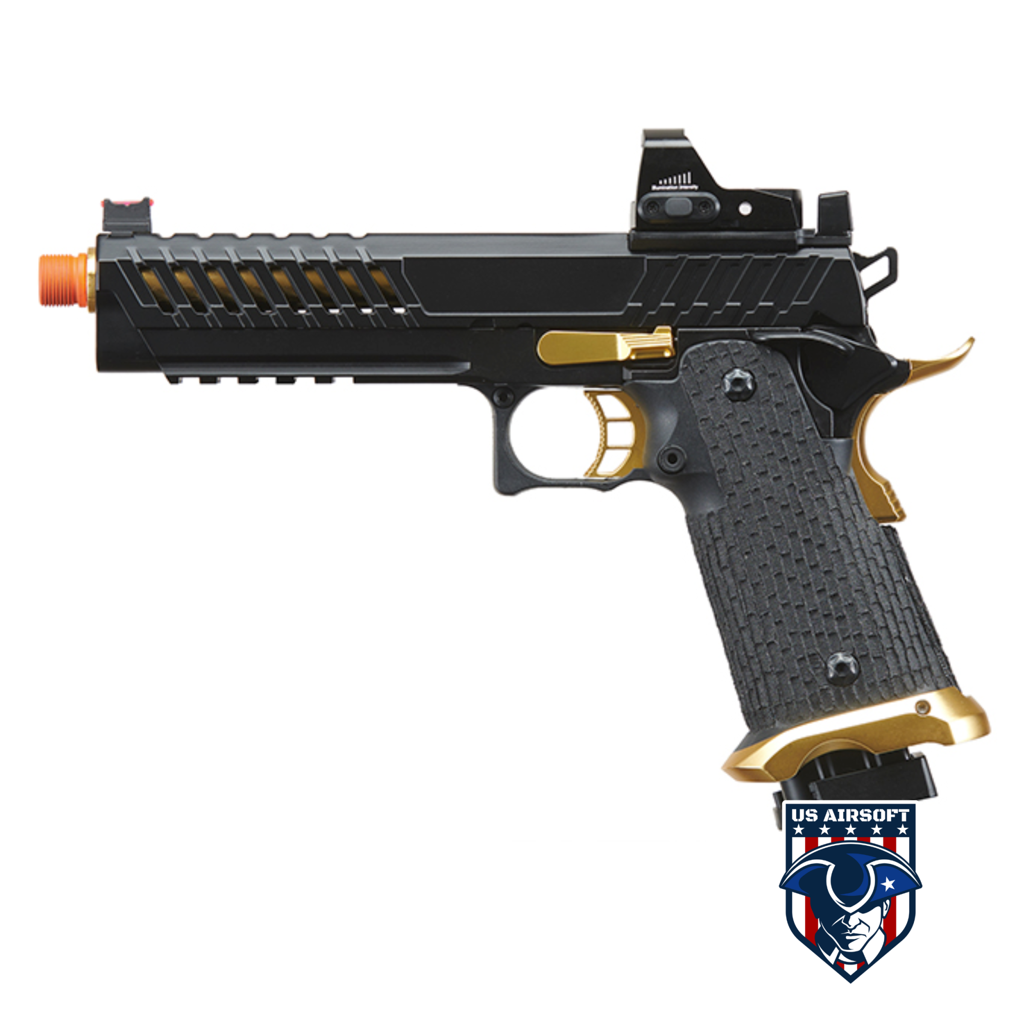 Lancer Tactical Knightshade Hi-Capa Gas Blowback Airsoft Pistol w/ Red ...