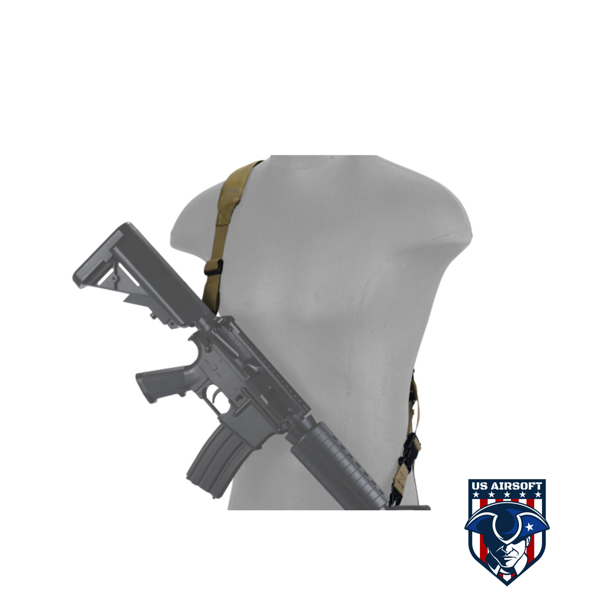 Lancer Tactical 2-POINT PADDED RIFLE SLING (TAN) - US Airsoft, Inc.