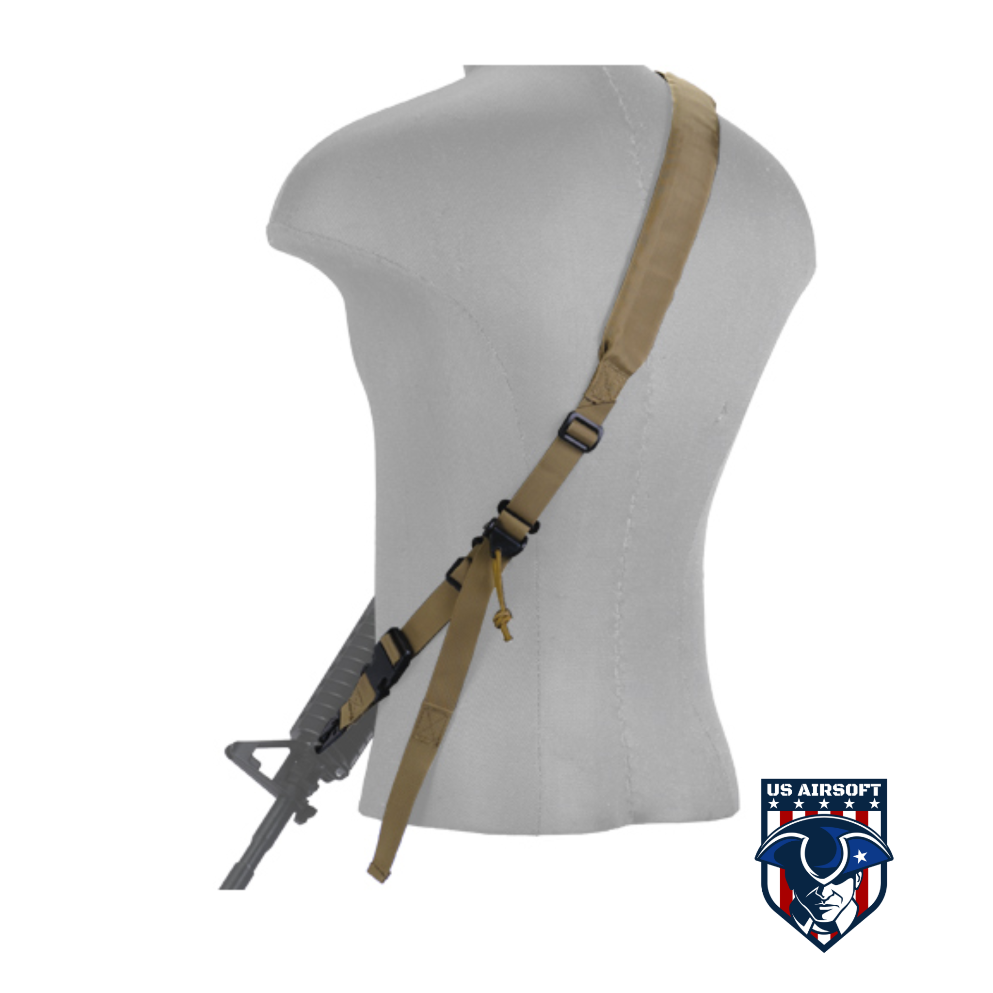 Lancer Tactical 2-POINT PADDED RIFLE SLING (TAN) - US Airsoft, Inc.