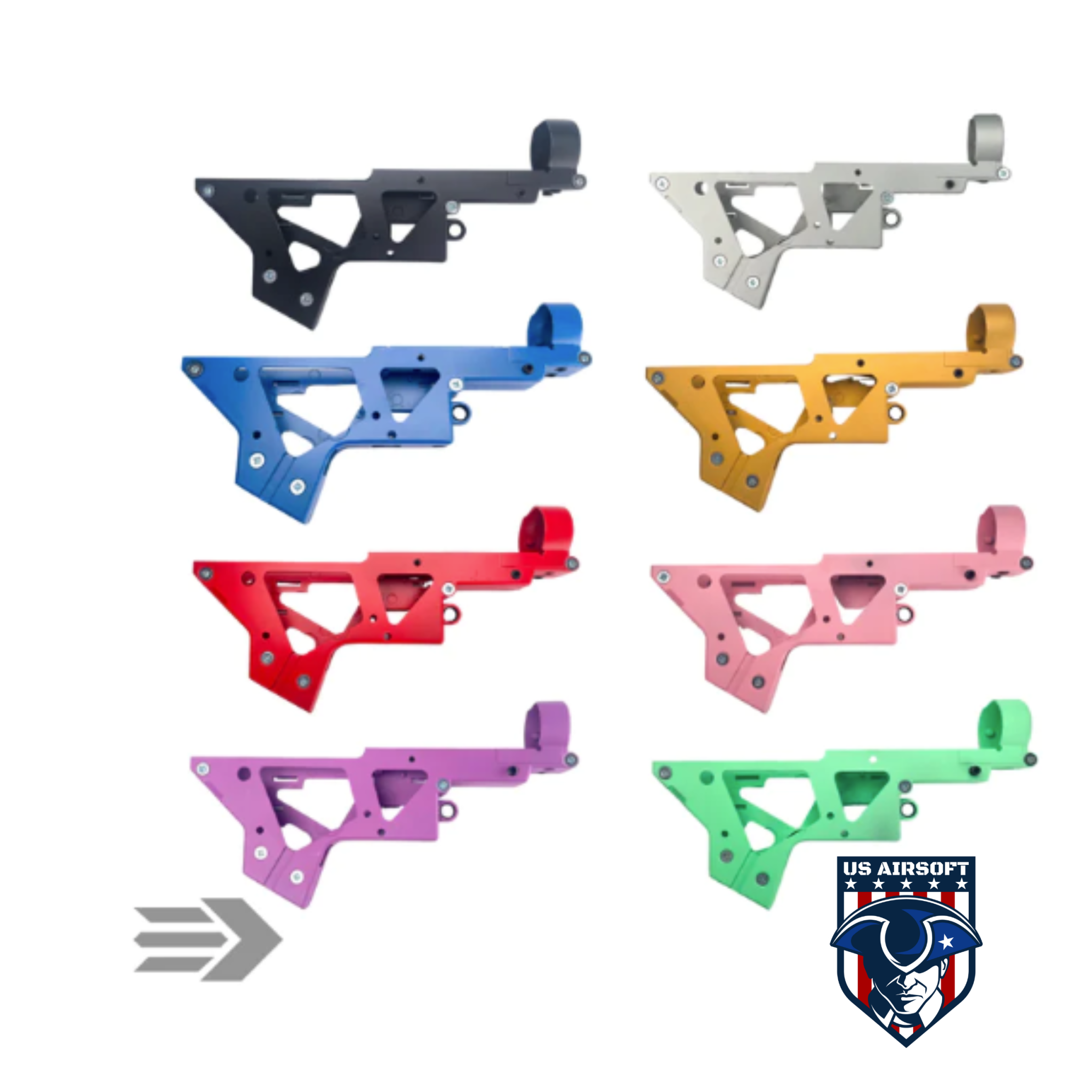 AirTac Customs x MAC Gen 3 Cerakoted & Skeletonized CRBN Gearbox (Black ...