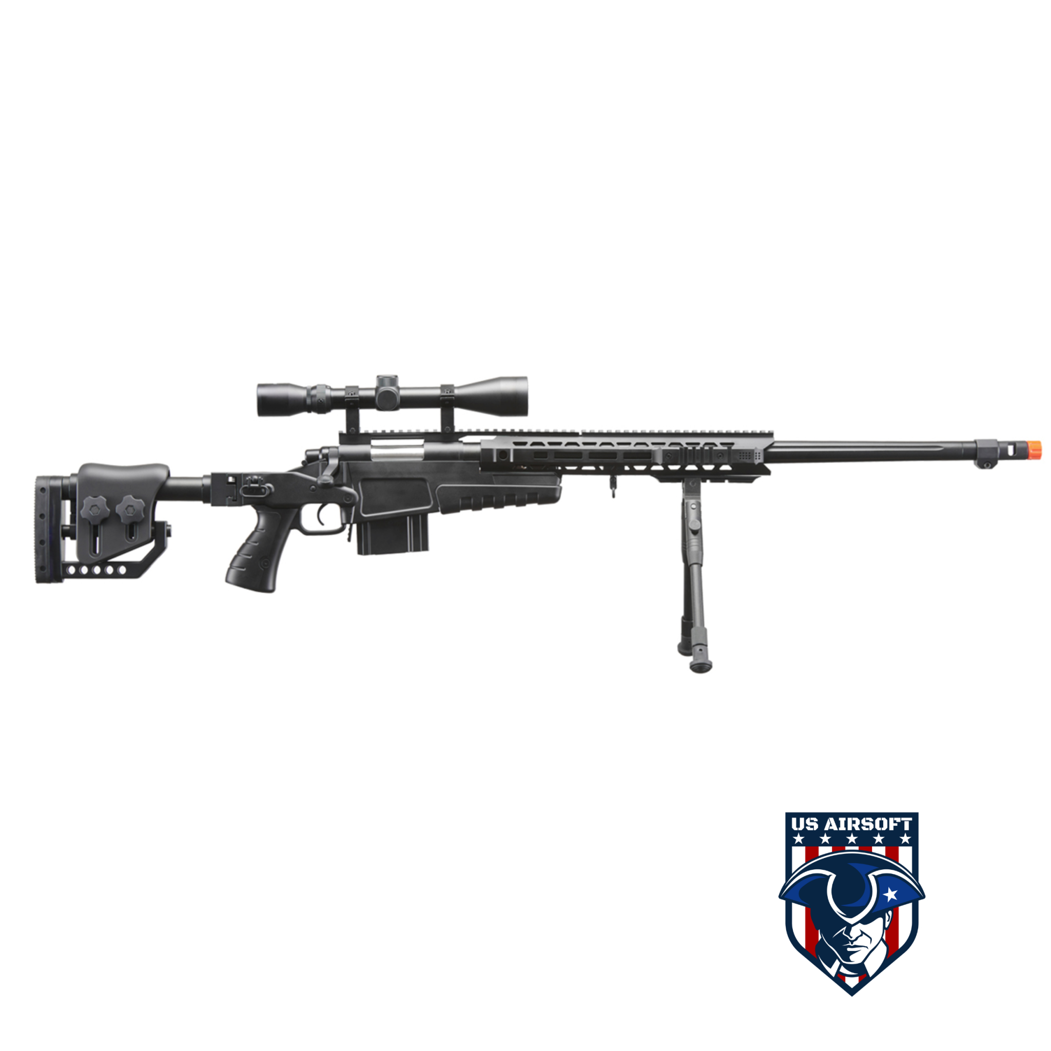 WellFire MB4419-2BAB Bolt Action Airsoft Sniper Rifle (Color: Black ...