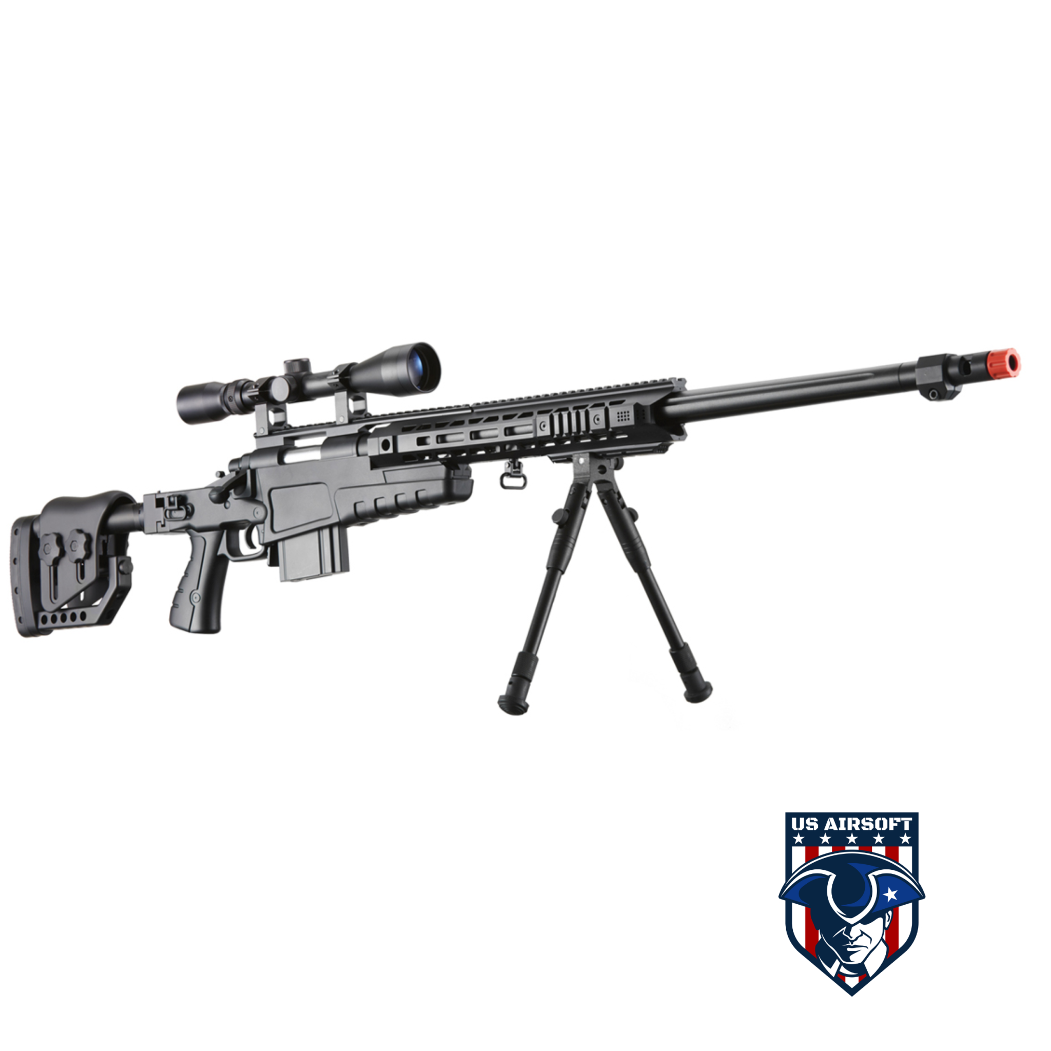 WellFire MB4419-2BAB Bolt Action Airsoft Sniper Rifle (Color: Black ...