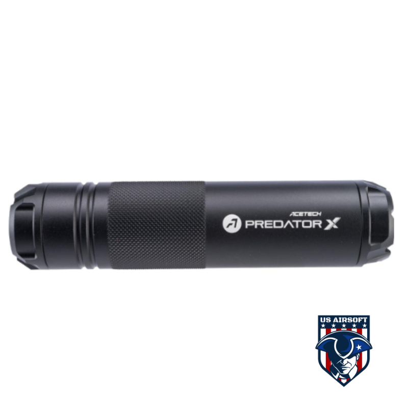 AceTech Predator X Mock Suppressor w/ Rechargeable AT2000R Tracer Unit - US Airsoft, Inc.