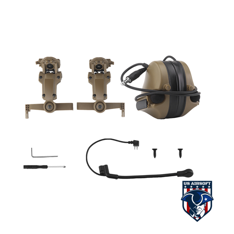 Airsoft C5 Tactical Communication Headset w/ Noise Reduction For ...