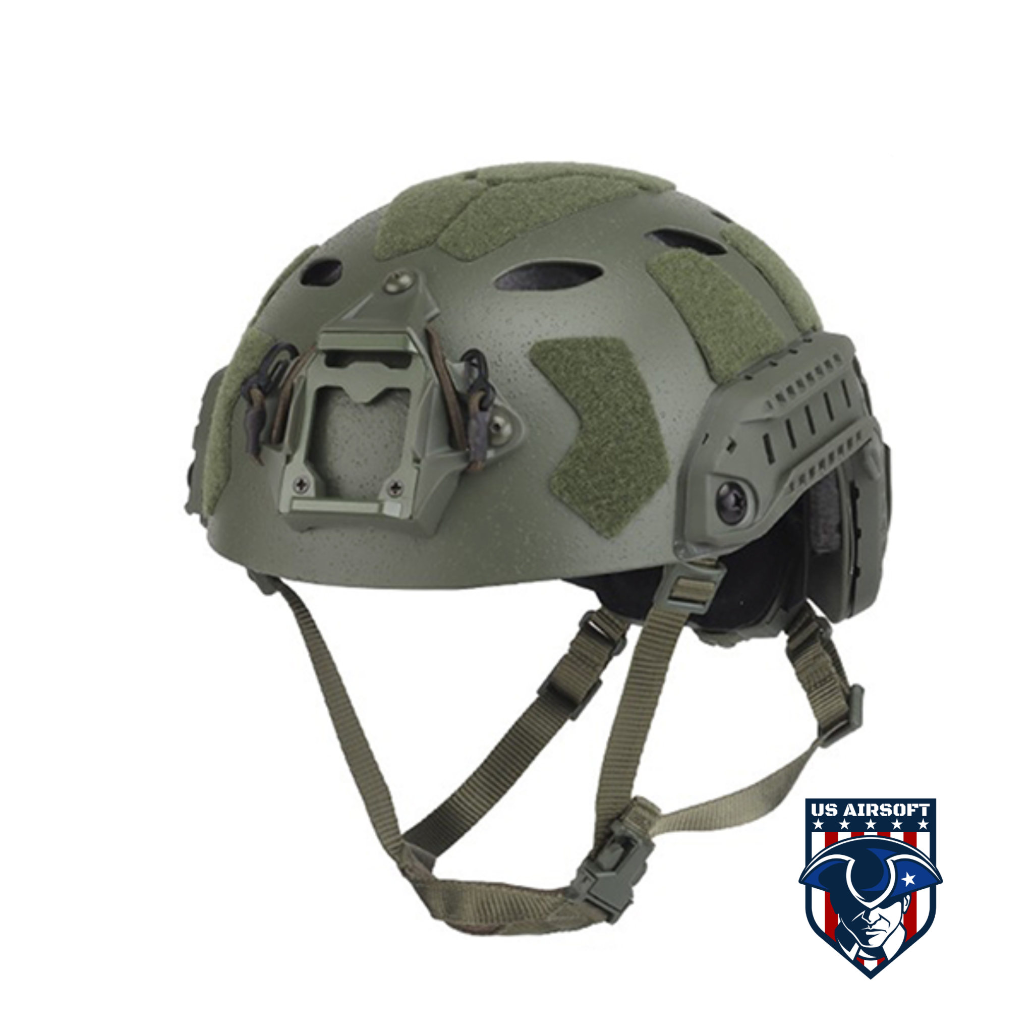 Tactical High Cut Airsoft Helmet Sandblasted Version - (OD Green) - US ...