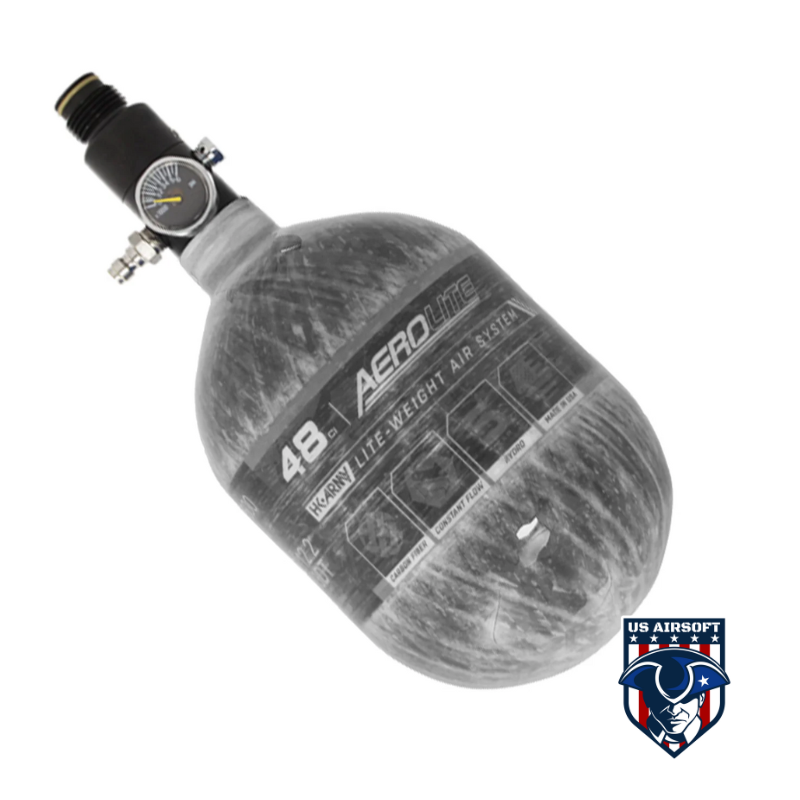 AEROLITE CARBON FIBER TANK - 48CI / 4500PSI - CLEAR - US Airsoft, Inc.
