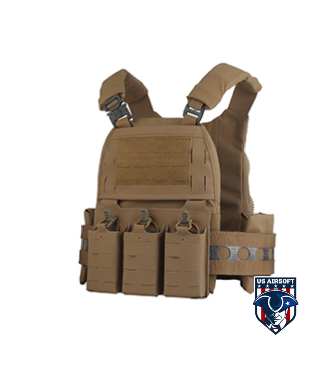 Tactical Back Panel Double Bag - (Black) - US Airsoft, Inc.