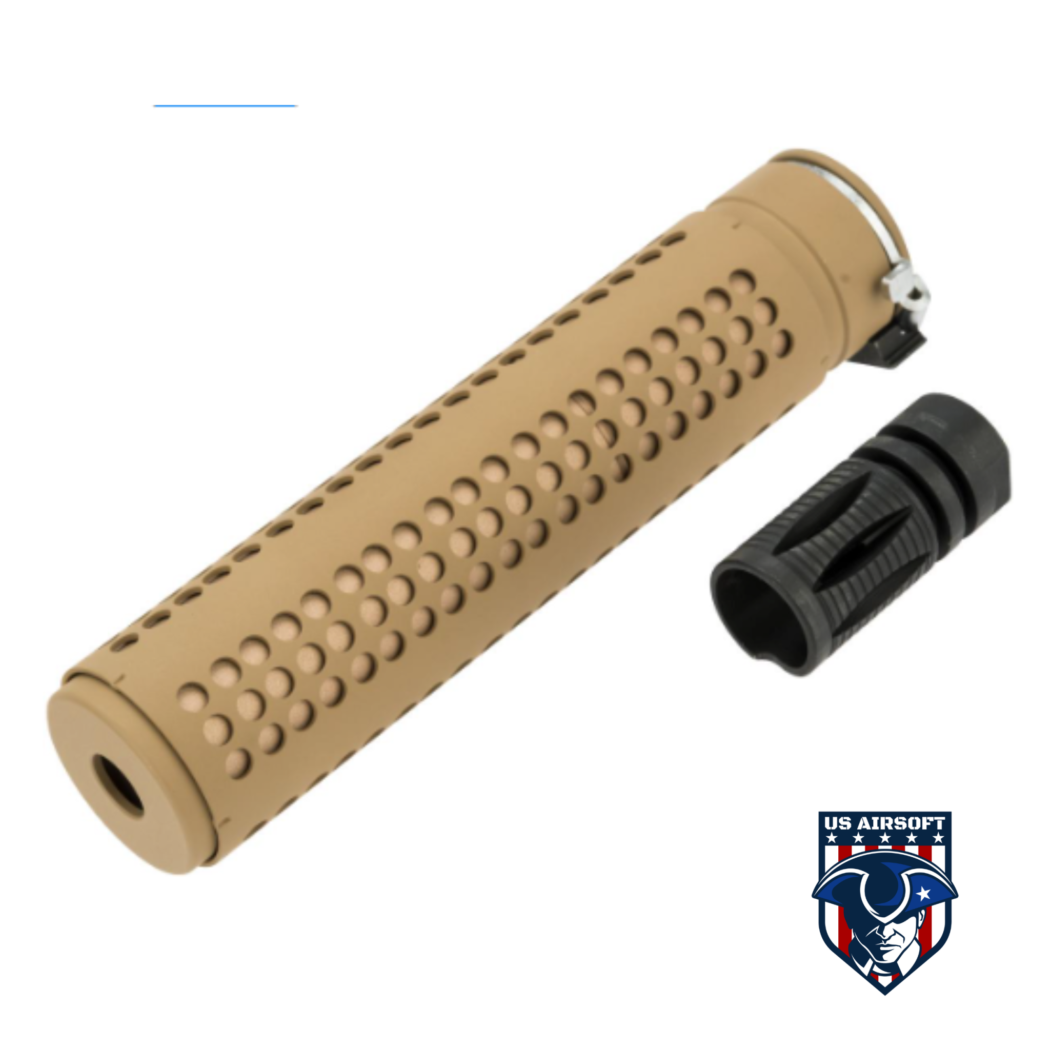QD Mock Silencer for 14mm Negative Airsoft AEG Rifles (Color: Tan) - US ...