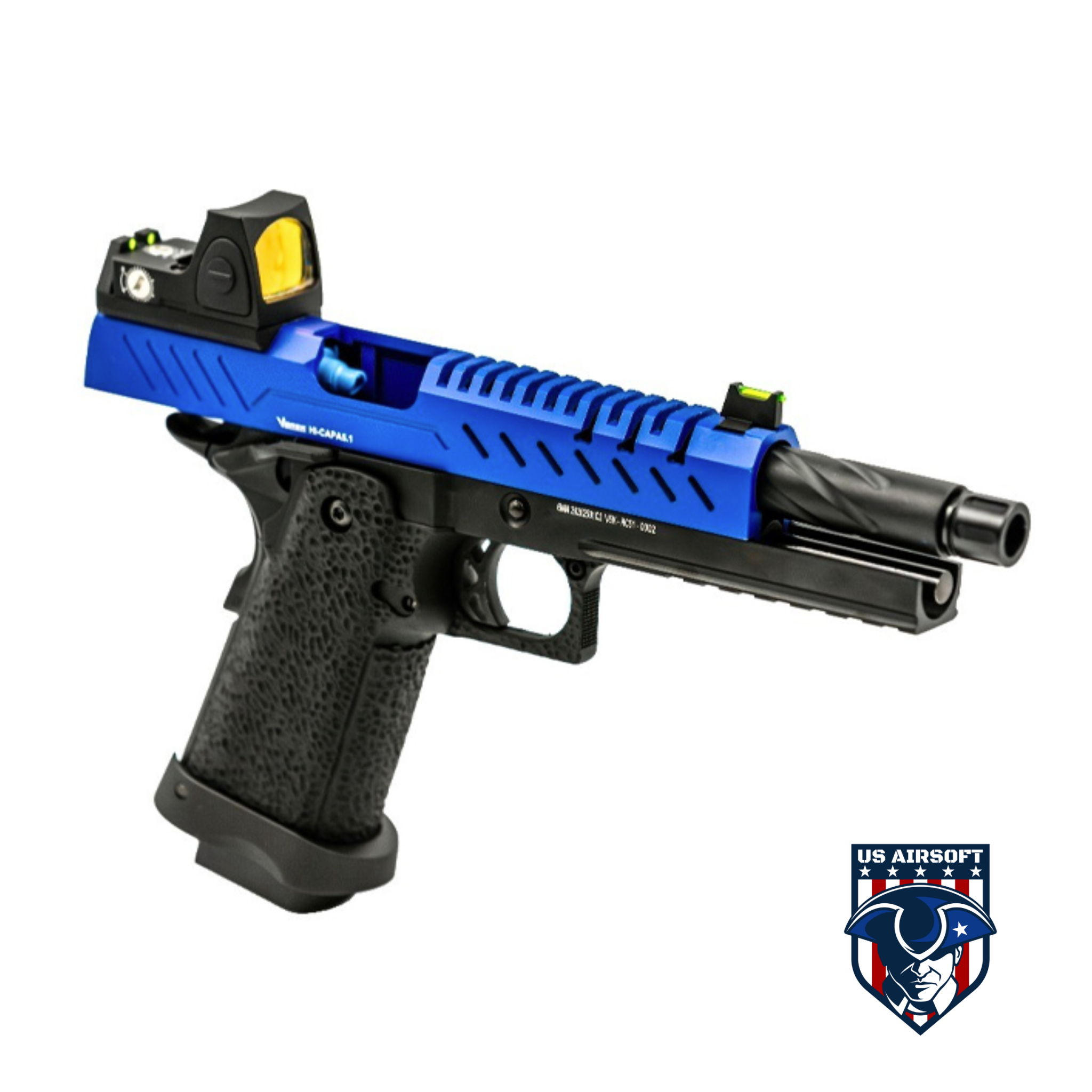 Vorsk Hi-Capa 5.1 GBB Pistol w/ Red Dot Sight - (Blue/Black) - US ...