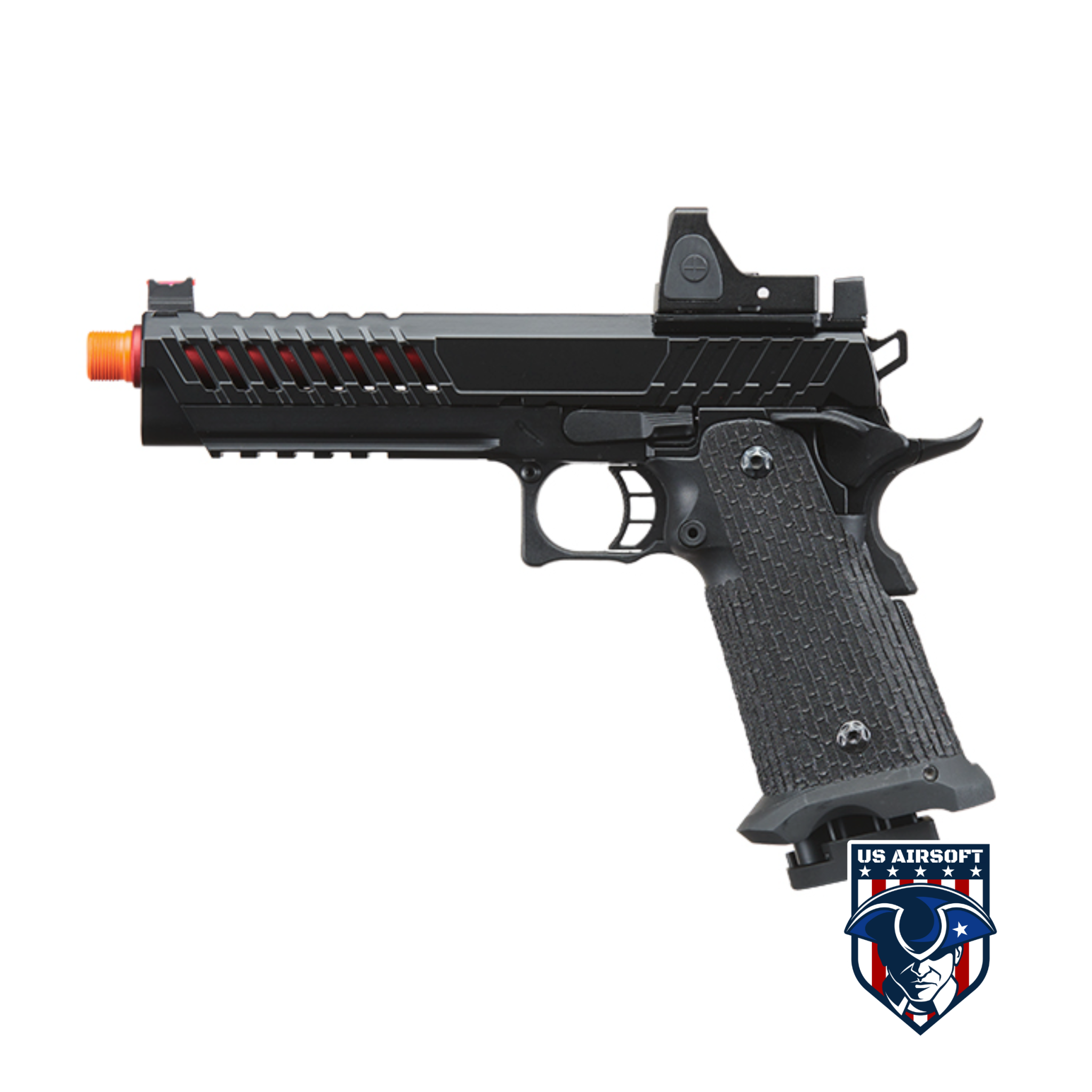 Lancer Tactical Knightshade Hi-Capa Gas Blowback Airsoft Pistol w ...