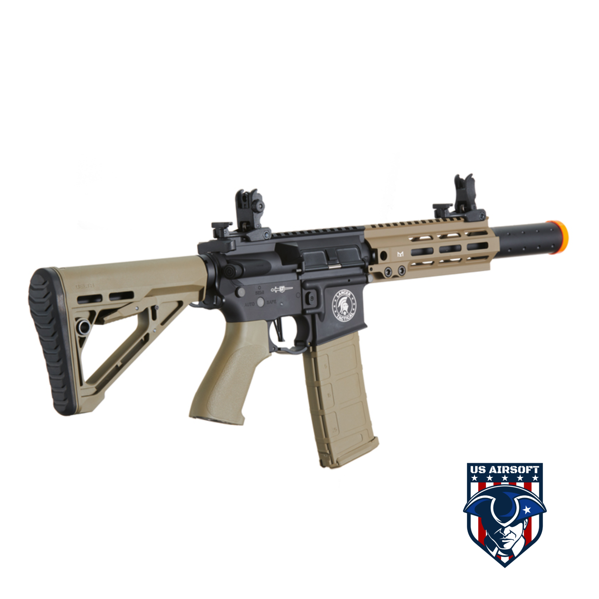Lancer Tactical Blazer 7" M-LOK Proline Series M4 Airsoft Rifle with ...