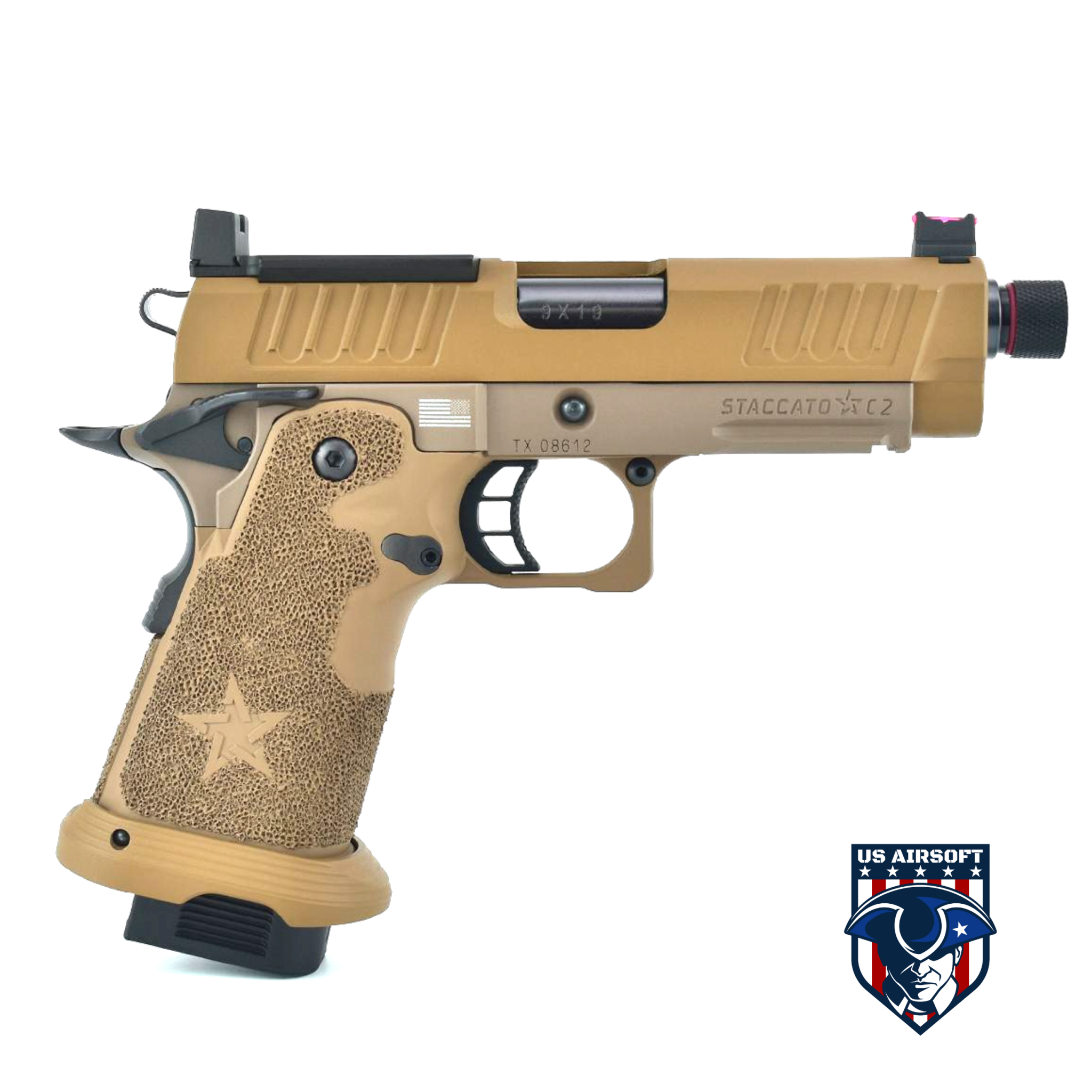 6mmProShop Staccato Licensed C2 Compact 2011 Gas Blowback T8 Airsoft ...