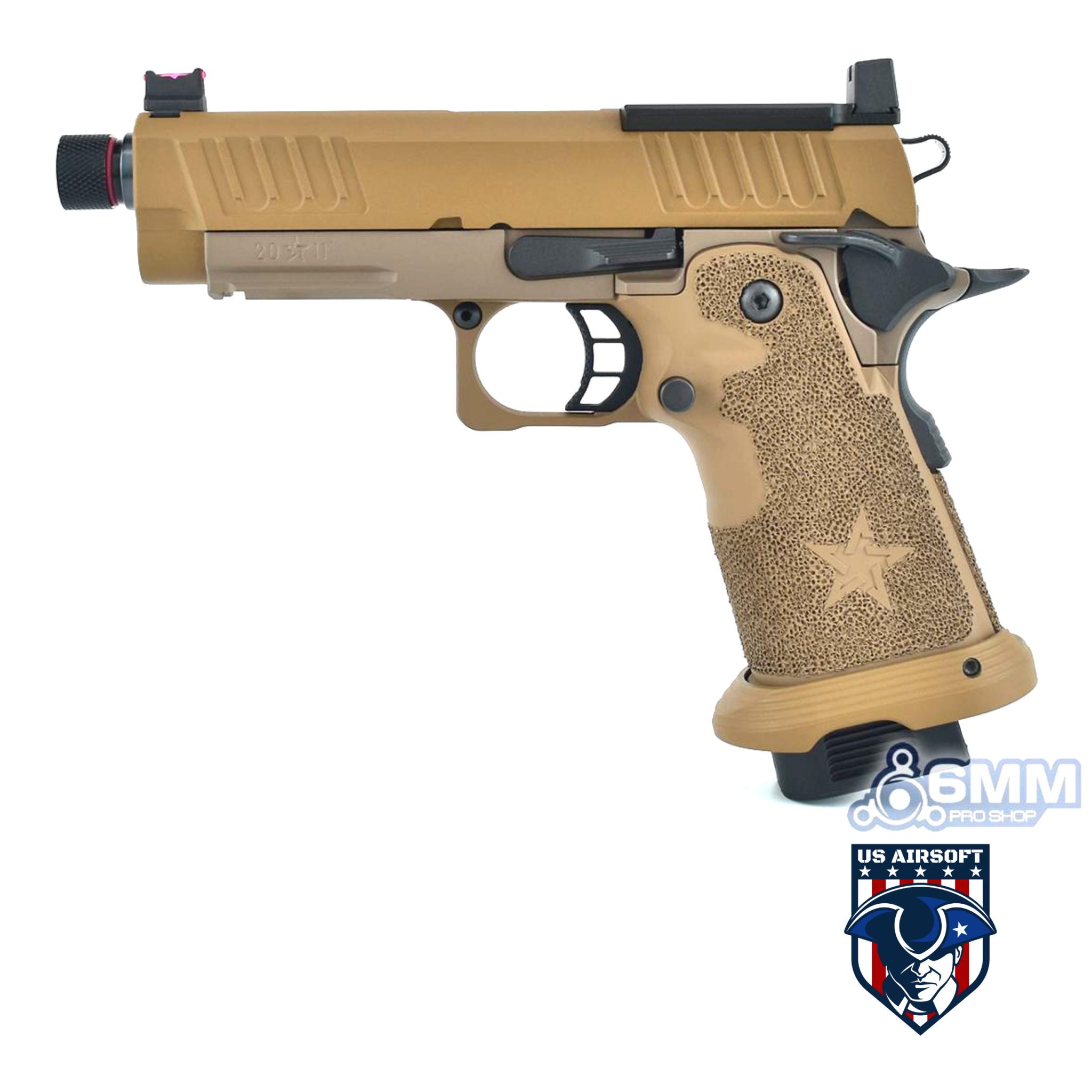 6mmProShop Staccato Licensed C2 Compact 2011 Gas Blowback T8 Airsoft ...