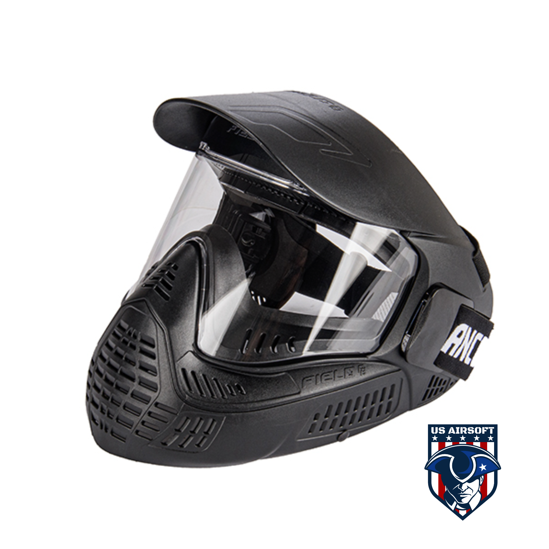 Lancer Tactical Full Face Airsoft Mask with Visor (Color: Black) - US ...