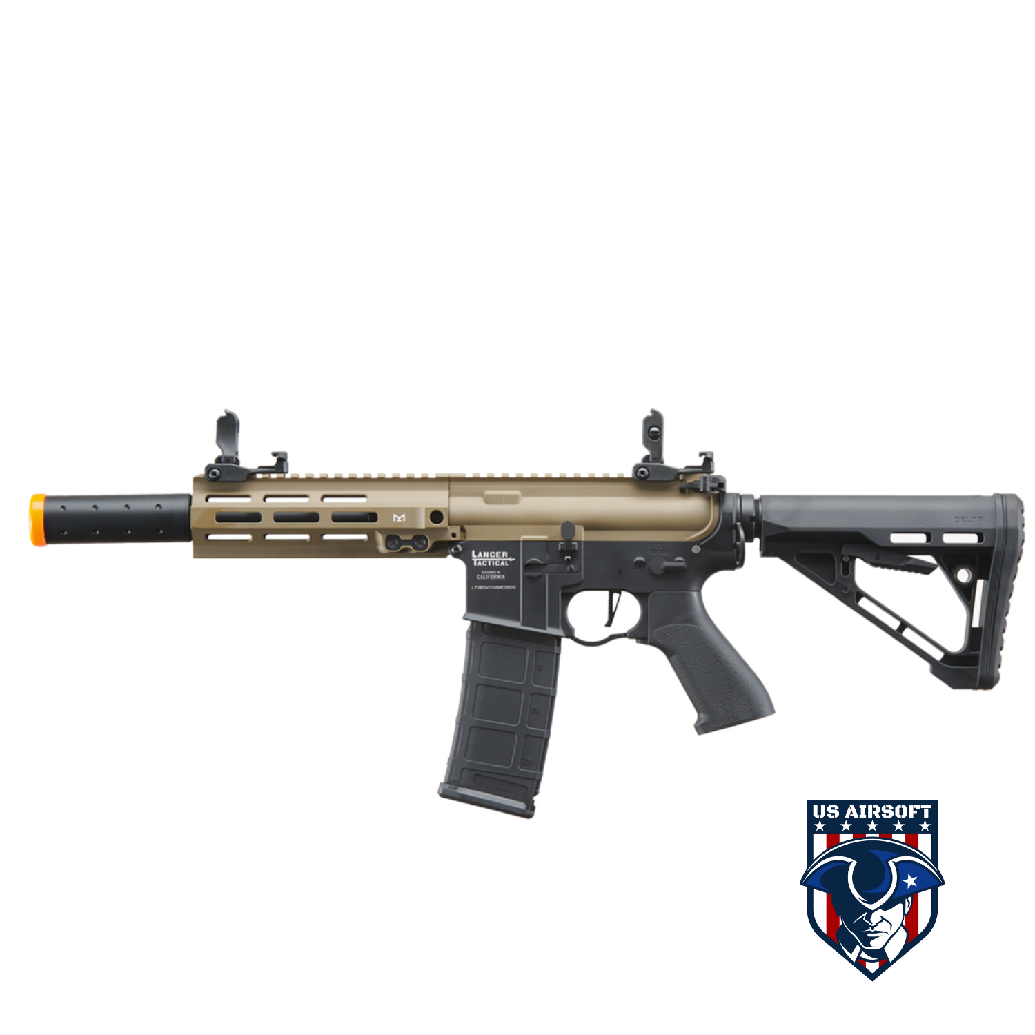 Lancer Tactical Blazer 7" M-LOK Proline Series M4 Airsoft Rifle with ...