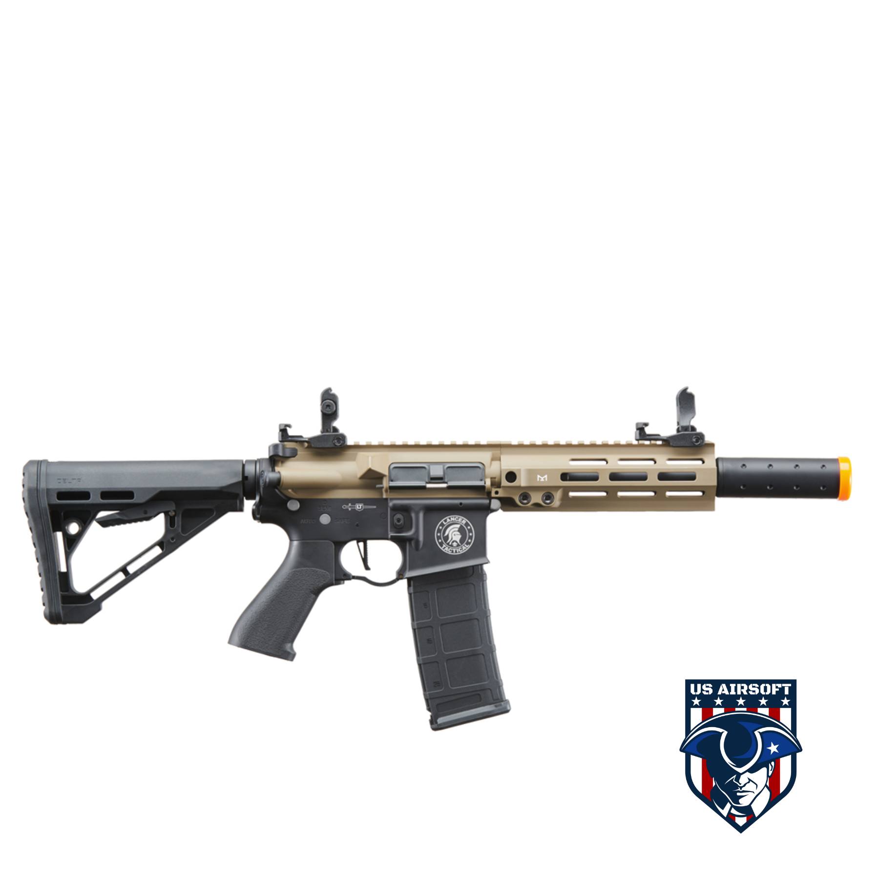 Lancer Tactical Blazer 7" M-LOK Proline Series M4 Airsoft Rifle with ...