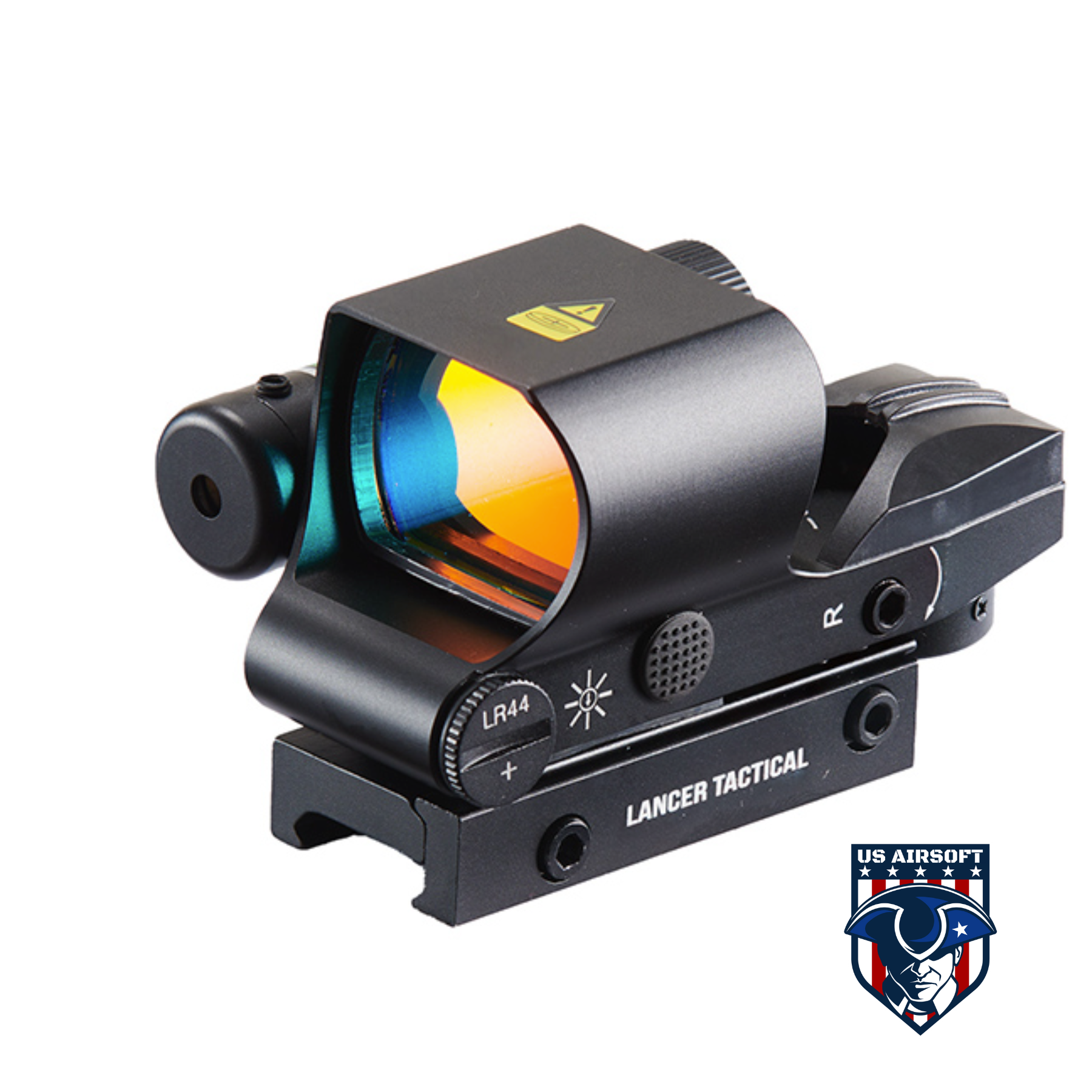 Lancer Tactical Picatinny 4 Reticle Red Dot Reflex Sight w/ Green Laser ...