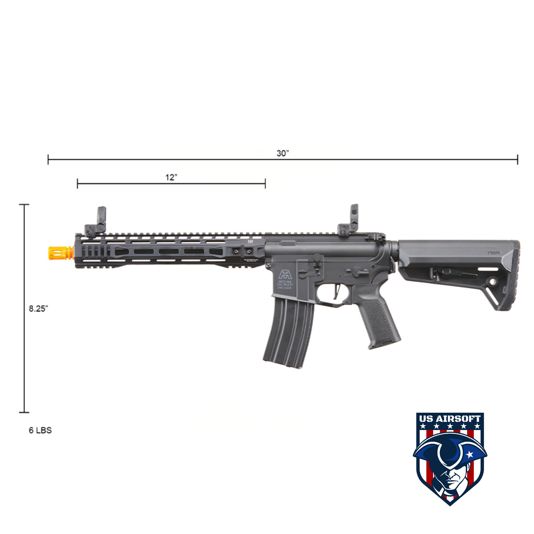 BG Defense Type-A SPR 12" Gen 3 AEG Rifle by Lancer Tactical - (Black ...