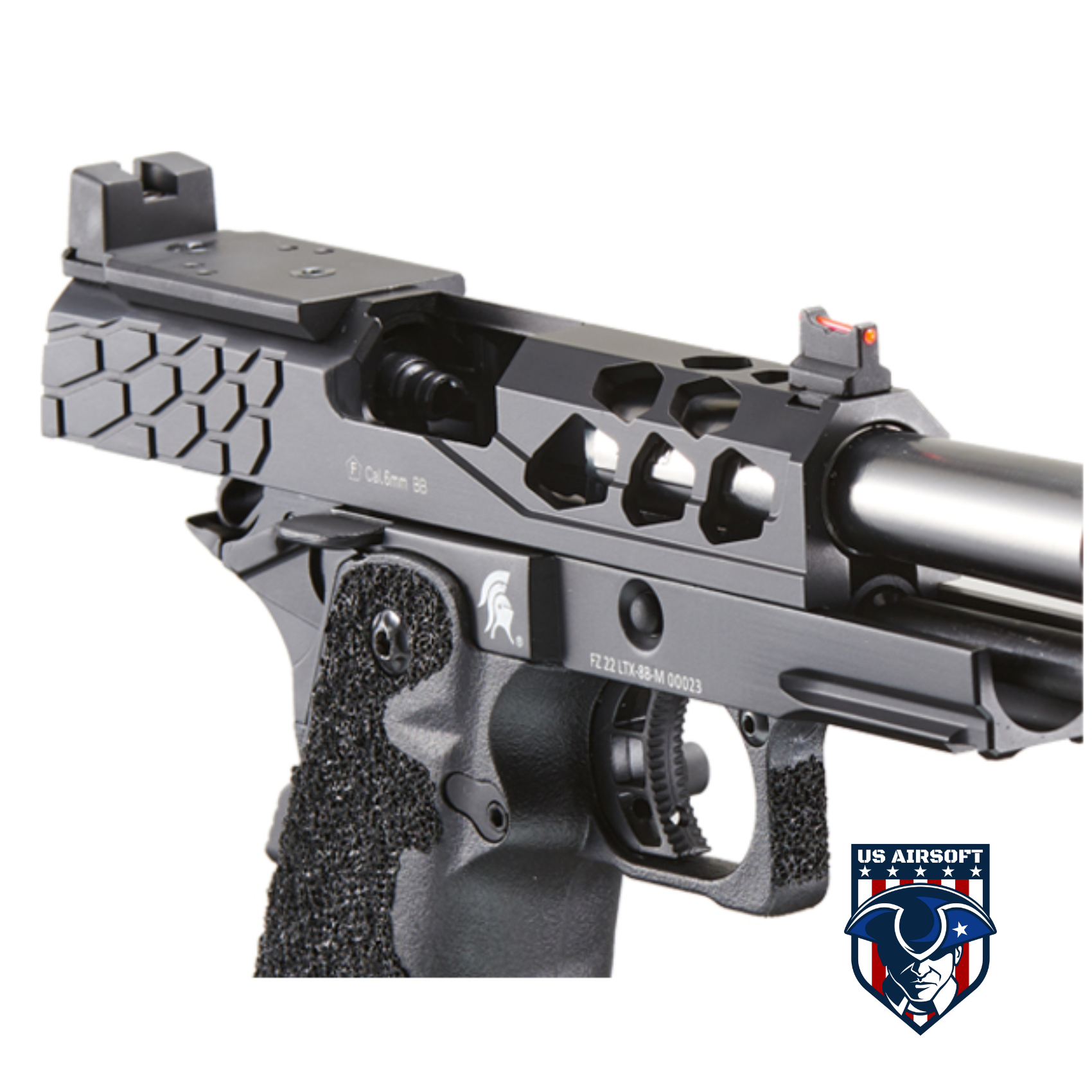 Lancer Tactical Stryk Hi-Capa 4.3 Gas Blowback Airsoft Pistol w/ Red ...