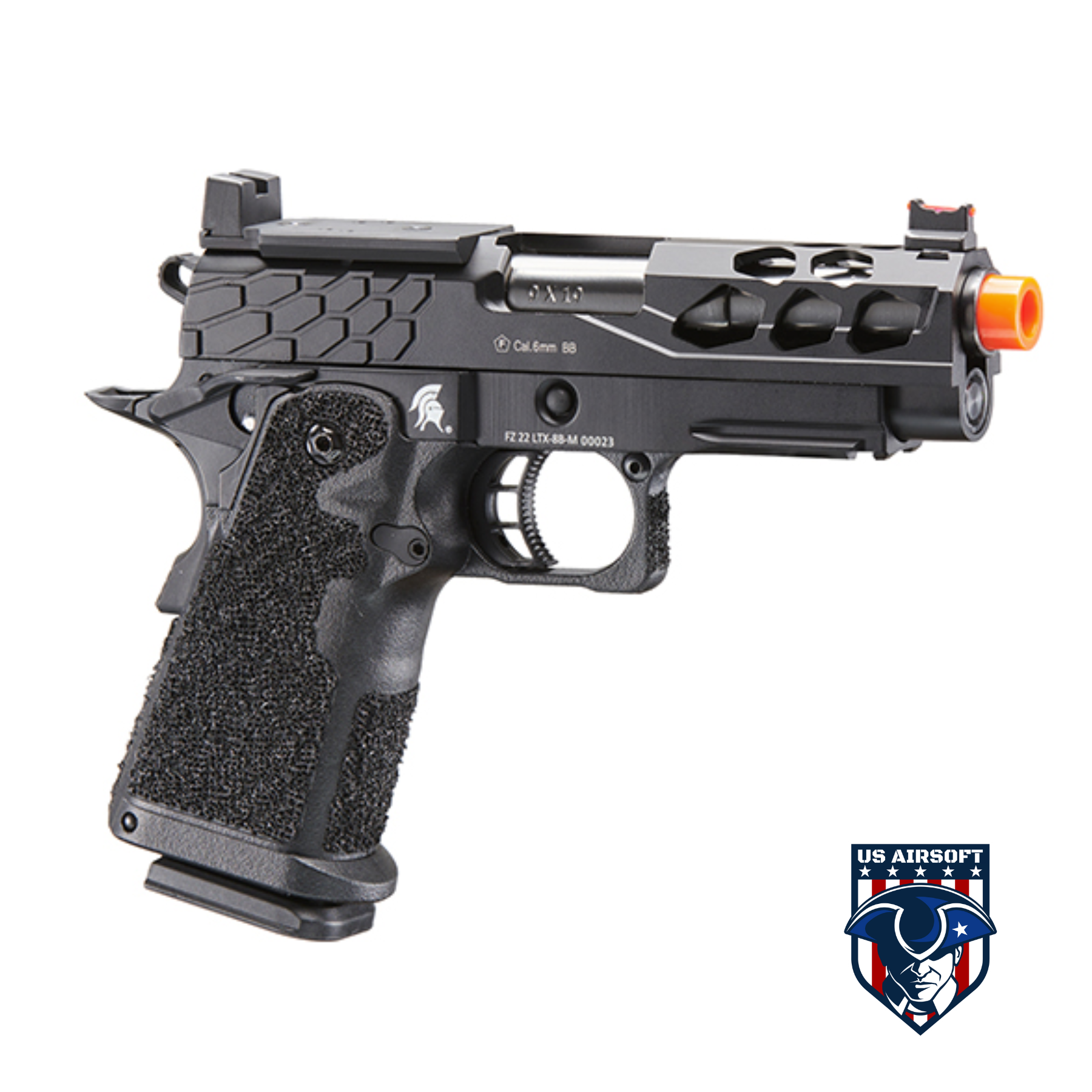 Lancer Tactical Stryk Hi-Capa 4.3 Gas Blowback Airsoft Pistol w/ Red ...